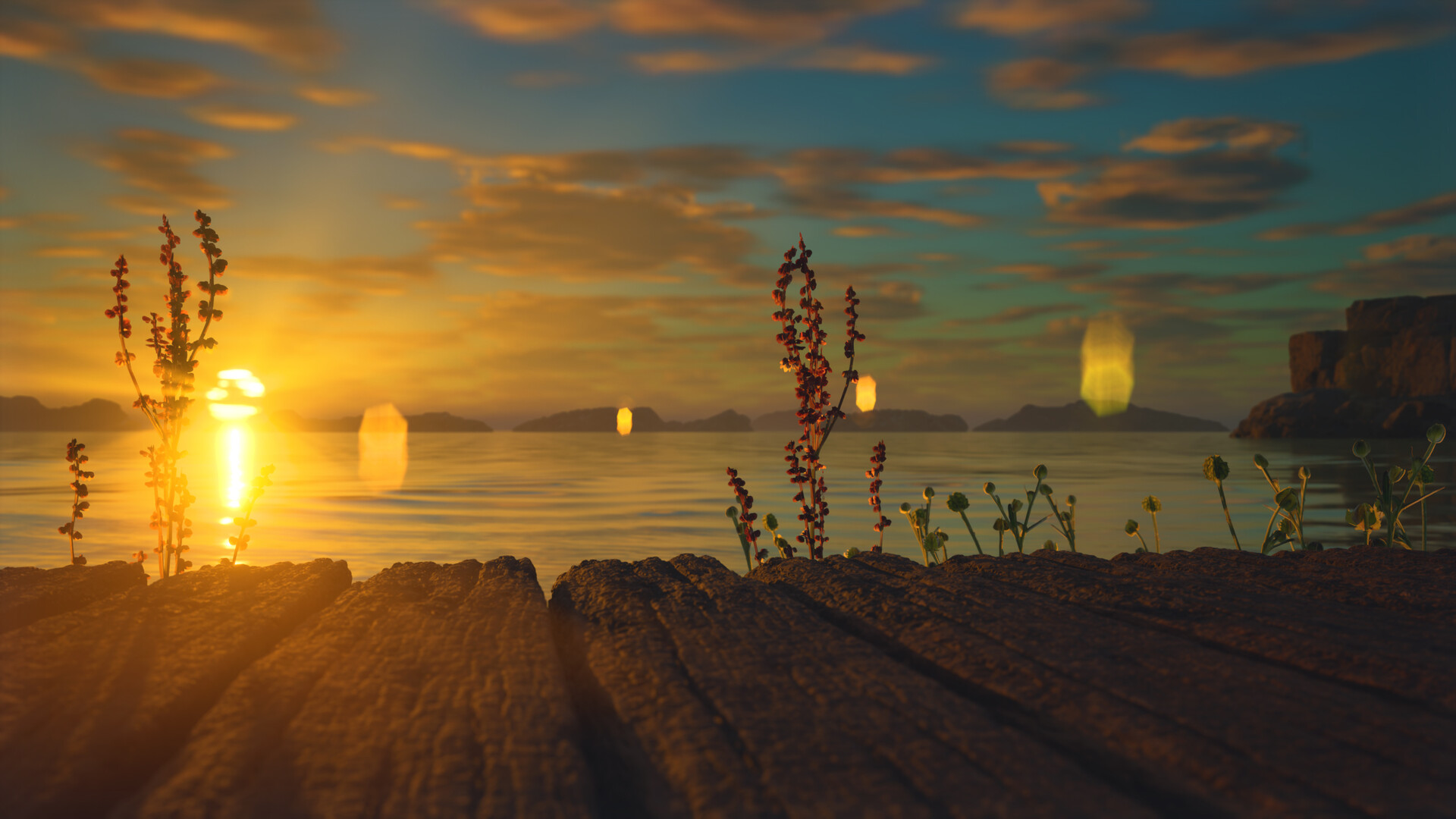 ArtStation - Beach Sunset