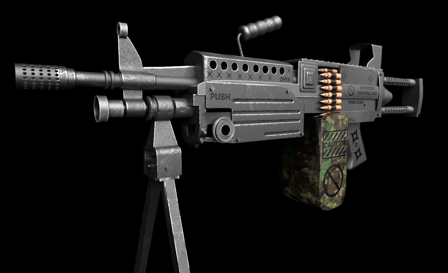 ArtStation - M249 Machine gun