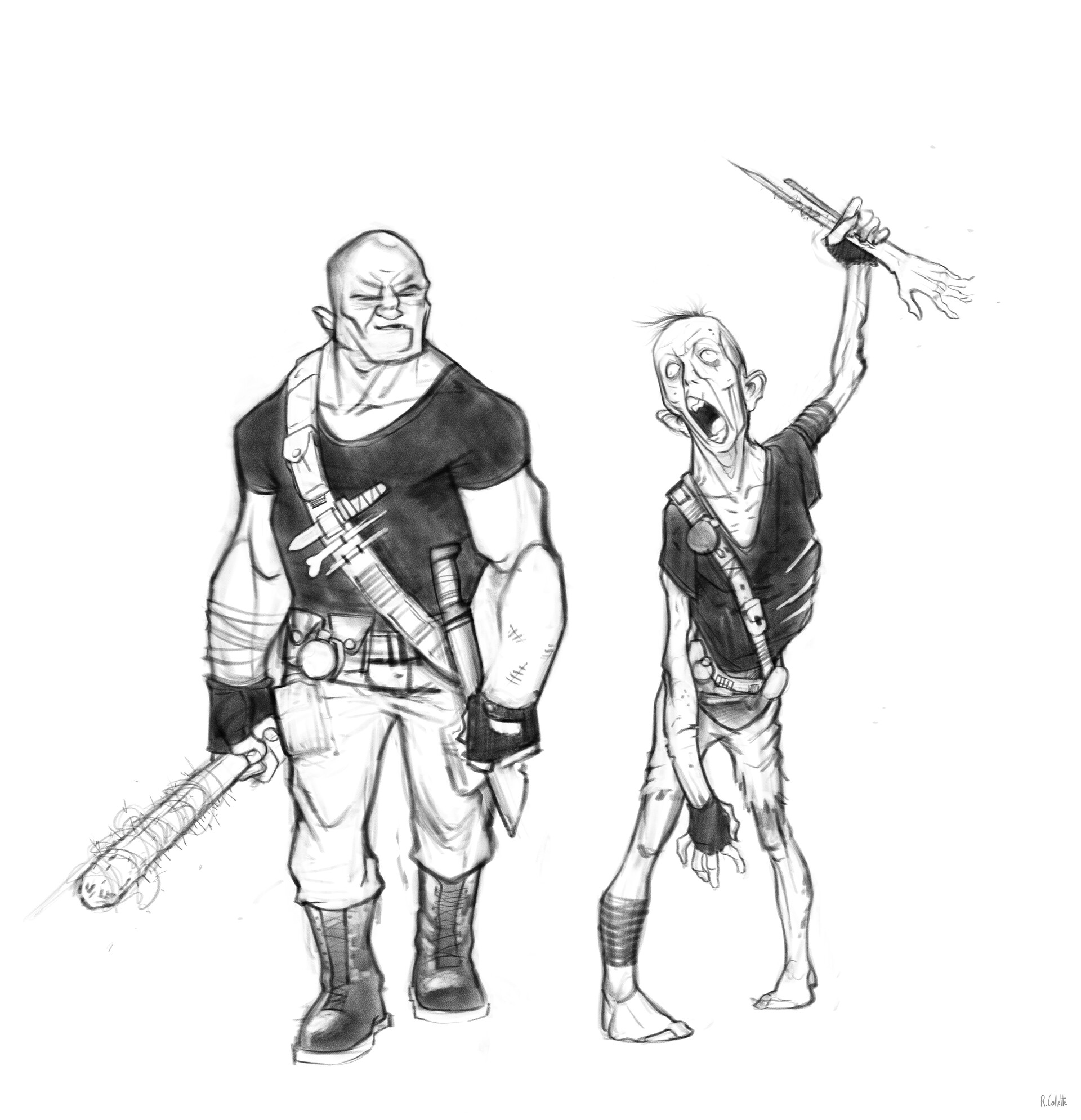 ArtStation - Concept Survivalist and his best friend