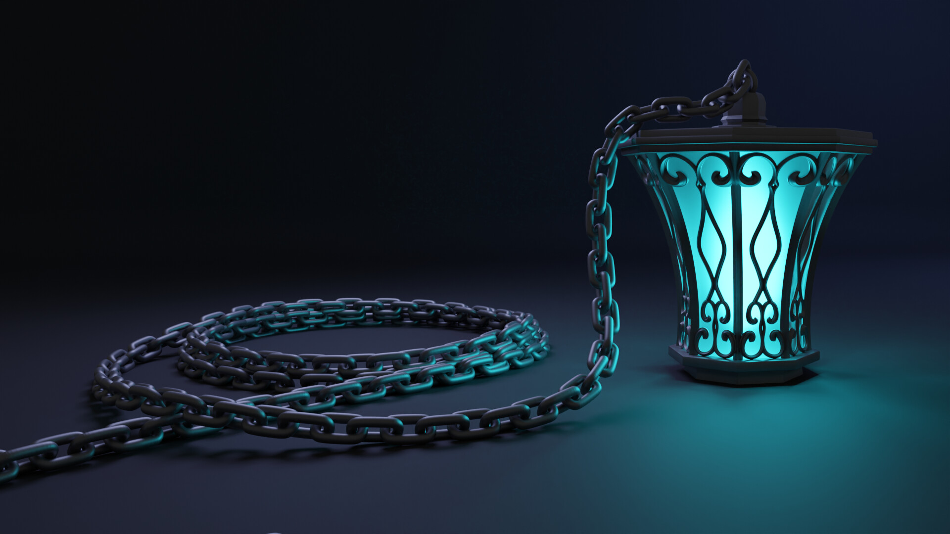 ArtStation - Blue light lantern