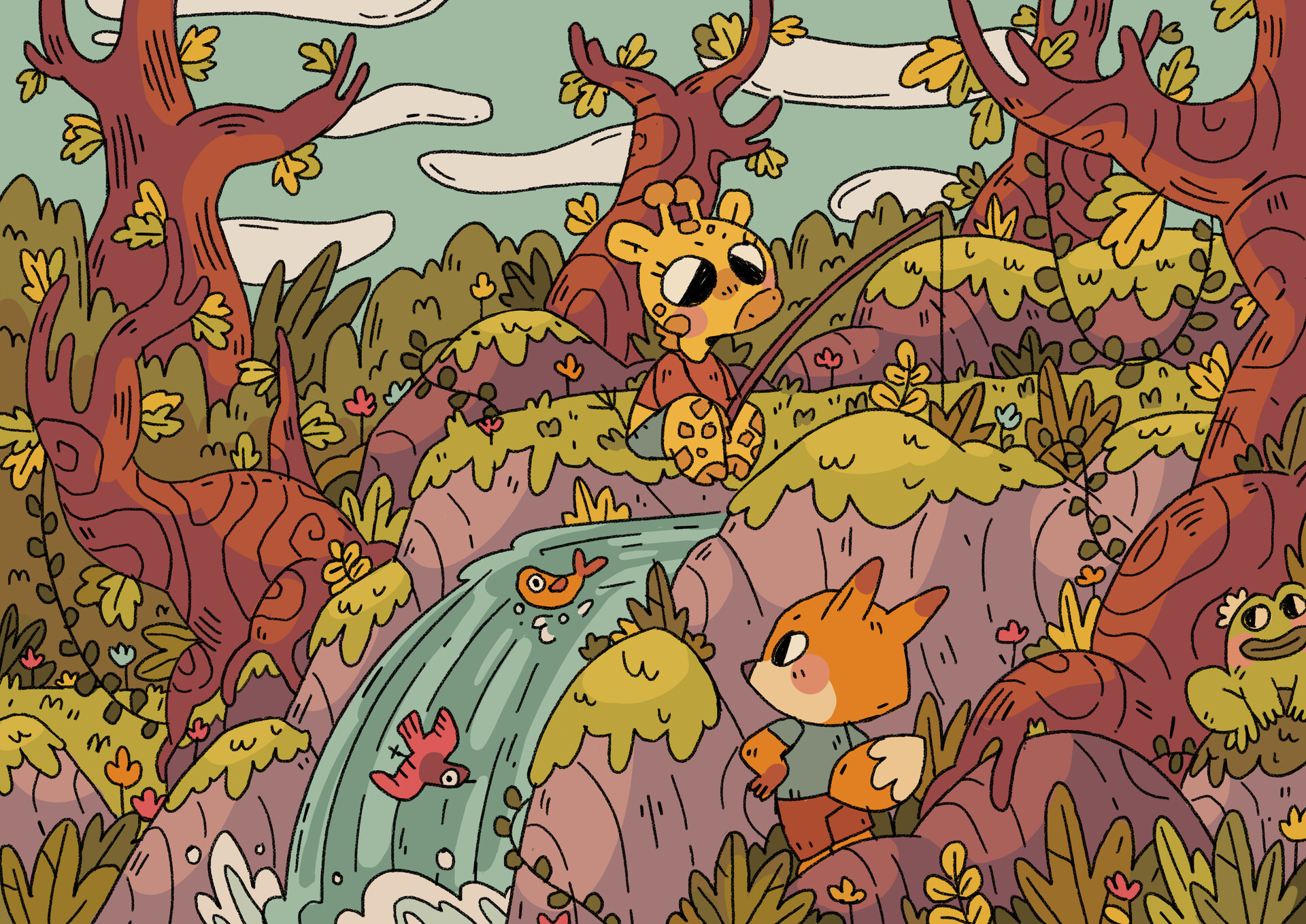 ArtStation - Red forest