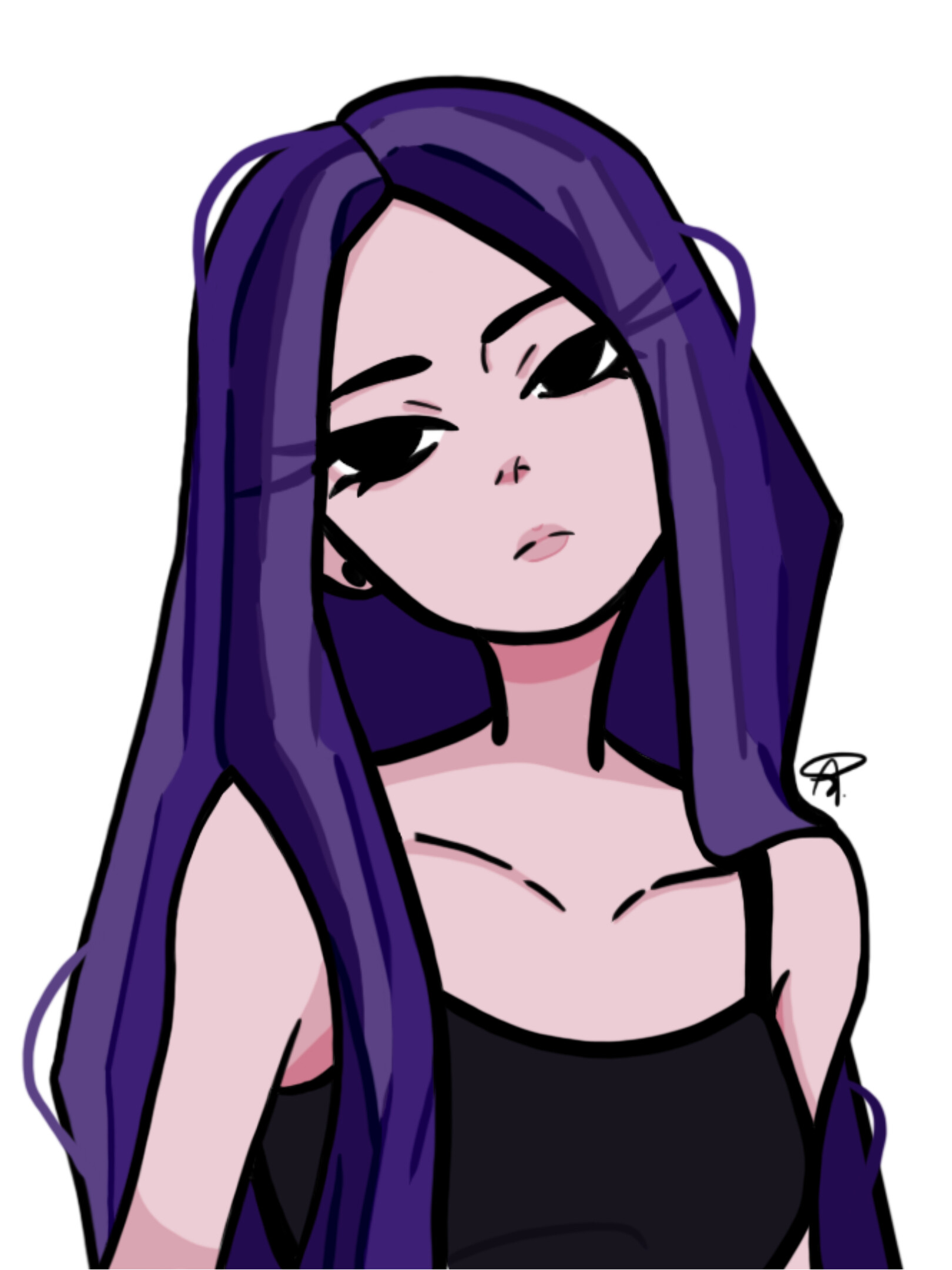 ArtStation - purple hair / violet hair / pelo violeta