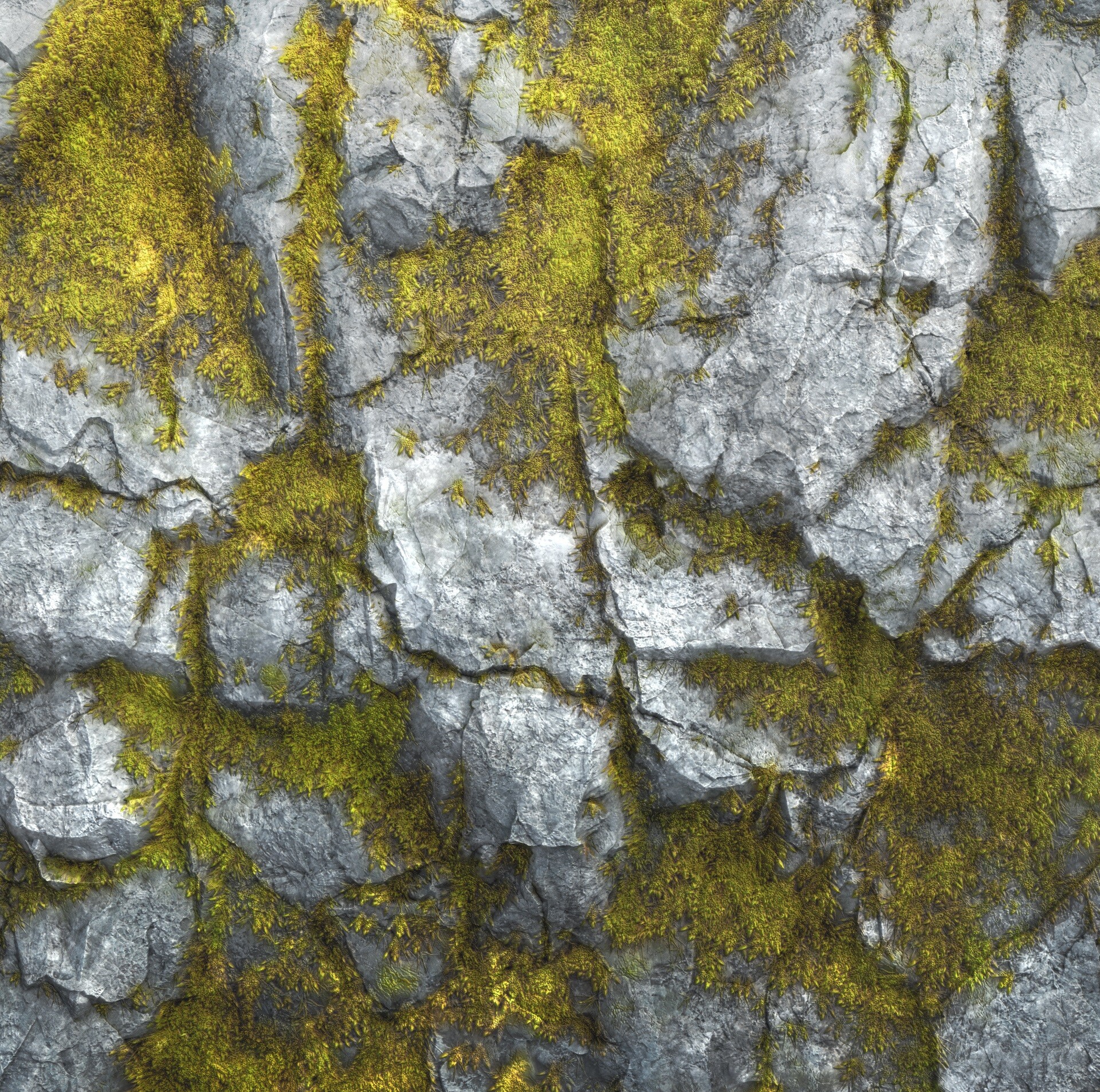 ArtStation - Mossy rock procedural material