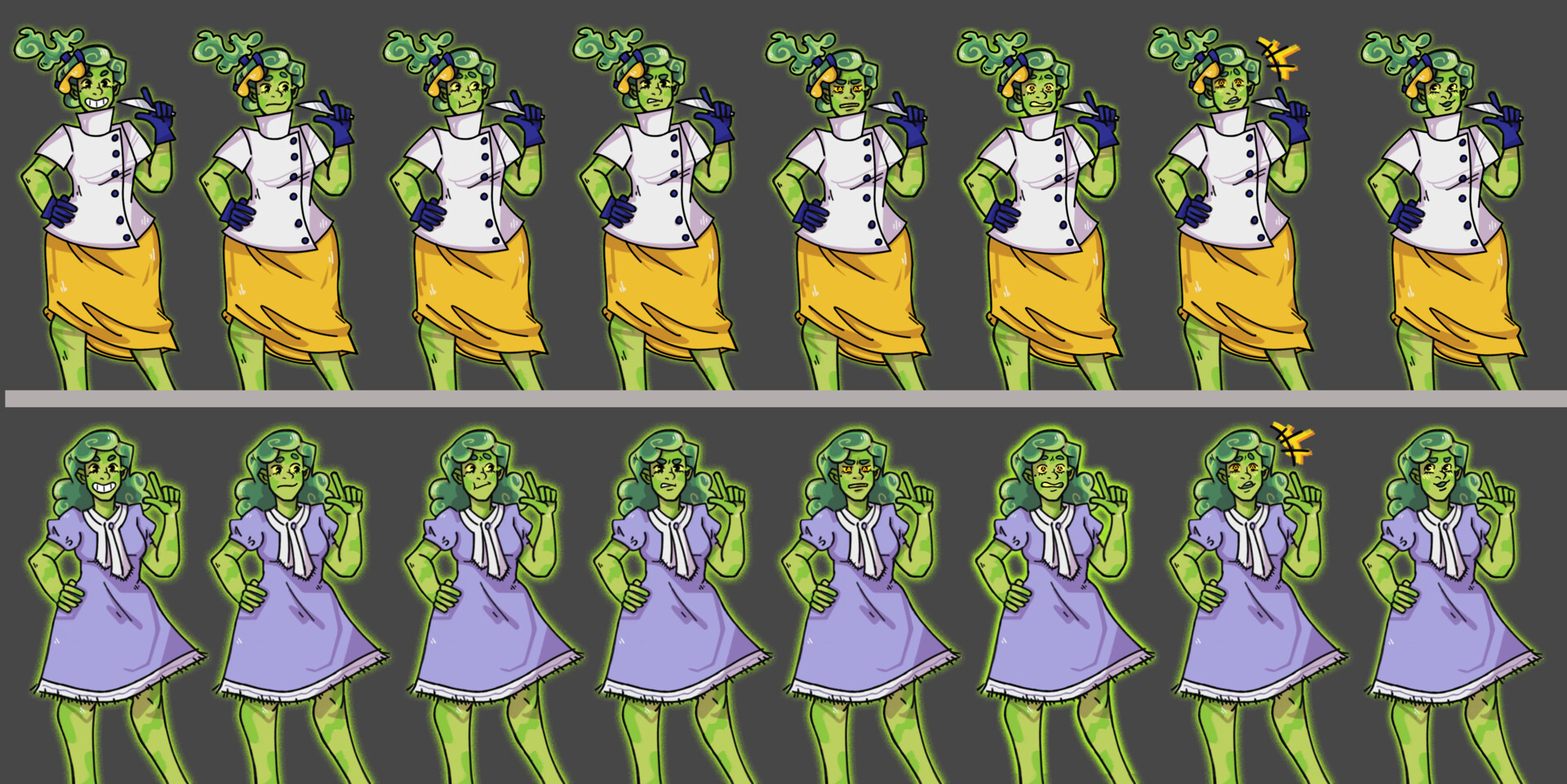 ArtStation - Commissions - Monster Prom OC Sprites