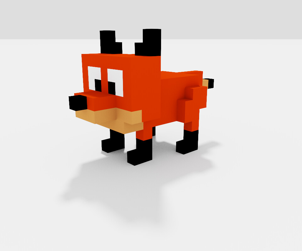 ArtStation - Fox in MagicaVoxel