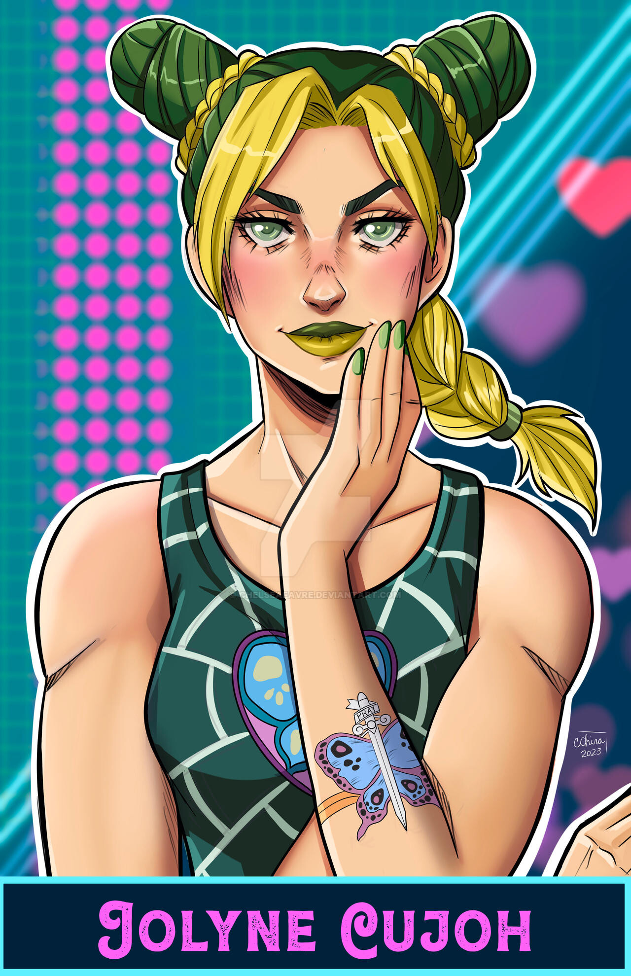 how to draw jolyne cujoh
