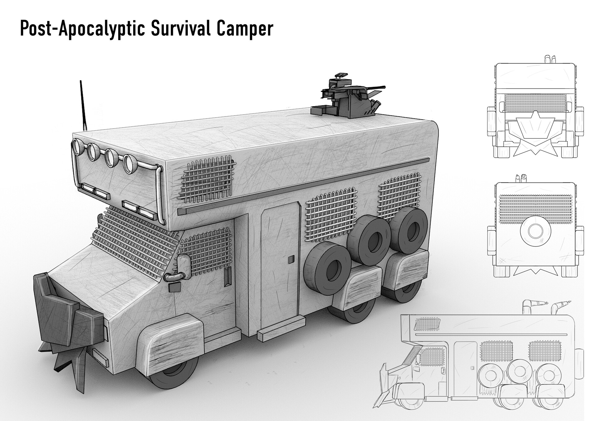 ArtStation - Post Apocalyptic Vehicle Concept
