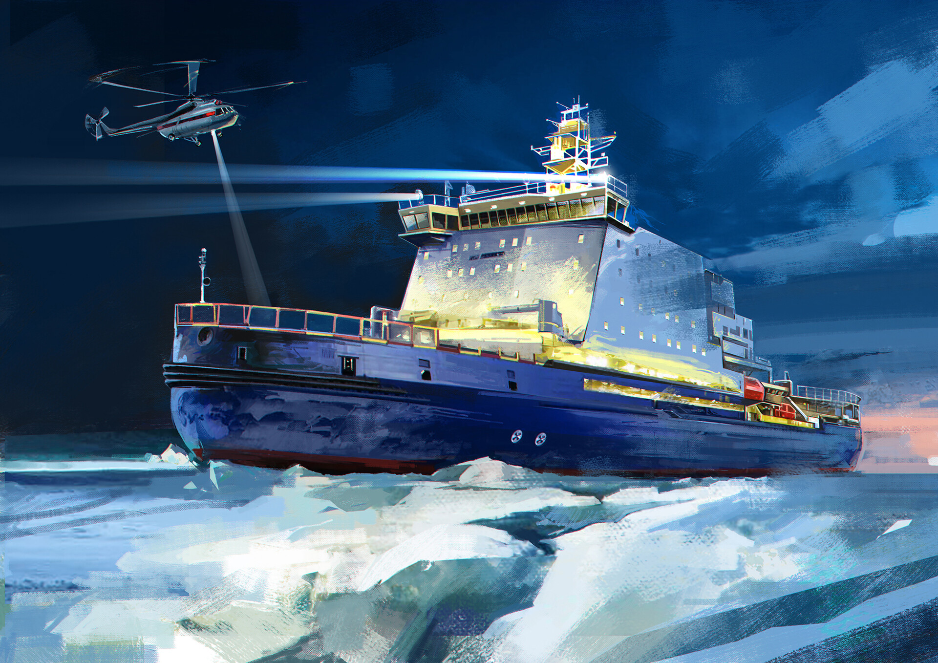 ArtStation - icebreaker ship
