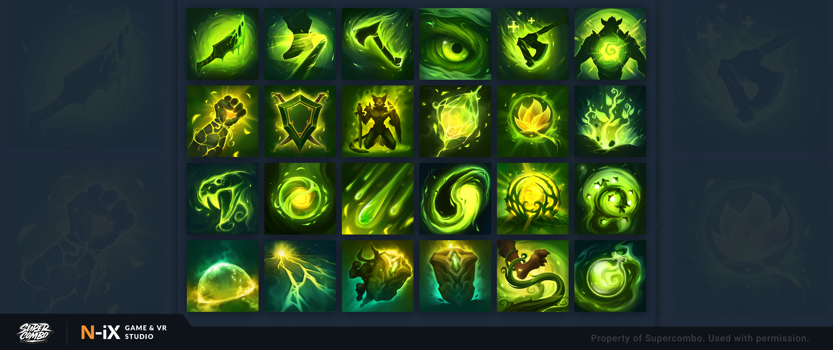 N-iX Game & VR Studio - Arcanium. Icons design