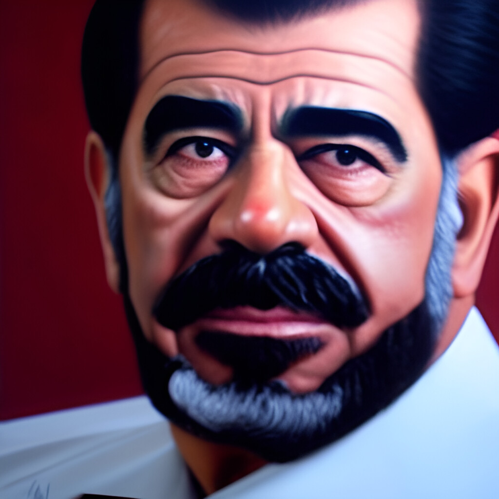 ArtStation - Saddam Hussein (Hyperrealism, 3D paint)