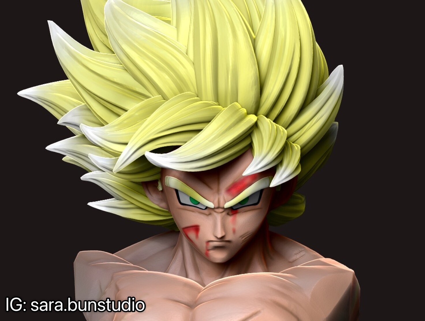 ArtStation - Goku supersaiyan head part stl 3d print