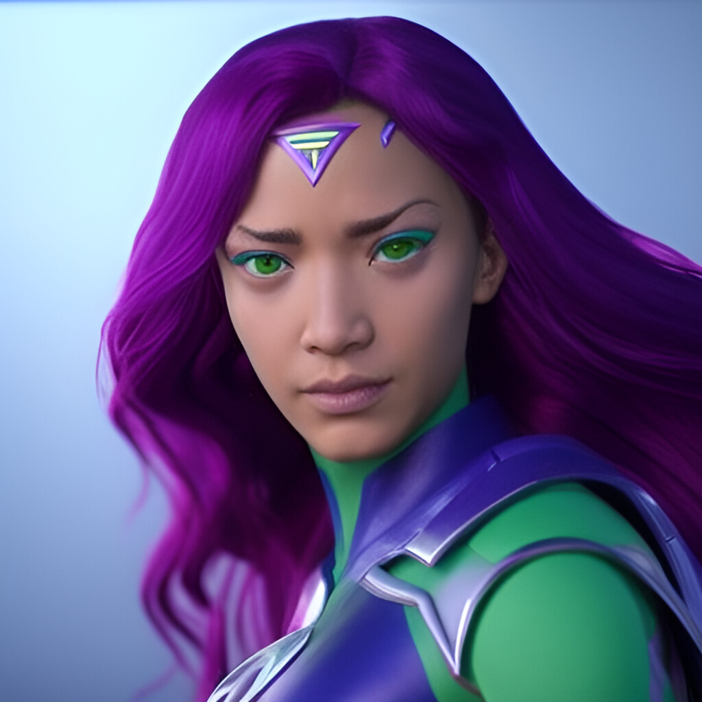 AIstation - Starfire - Teen titans (Hyperrealism, volumetric 3D)