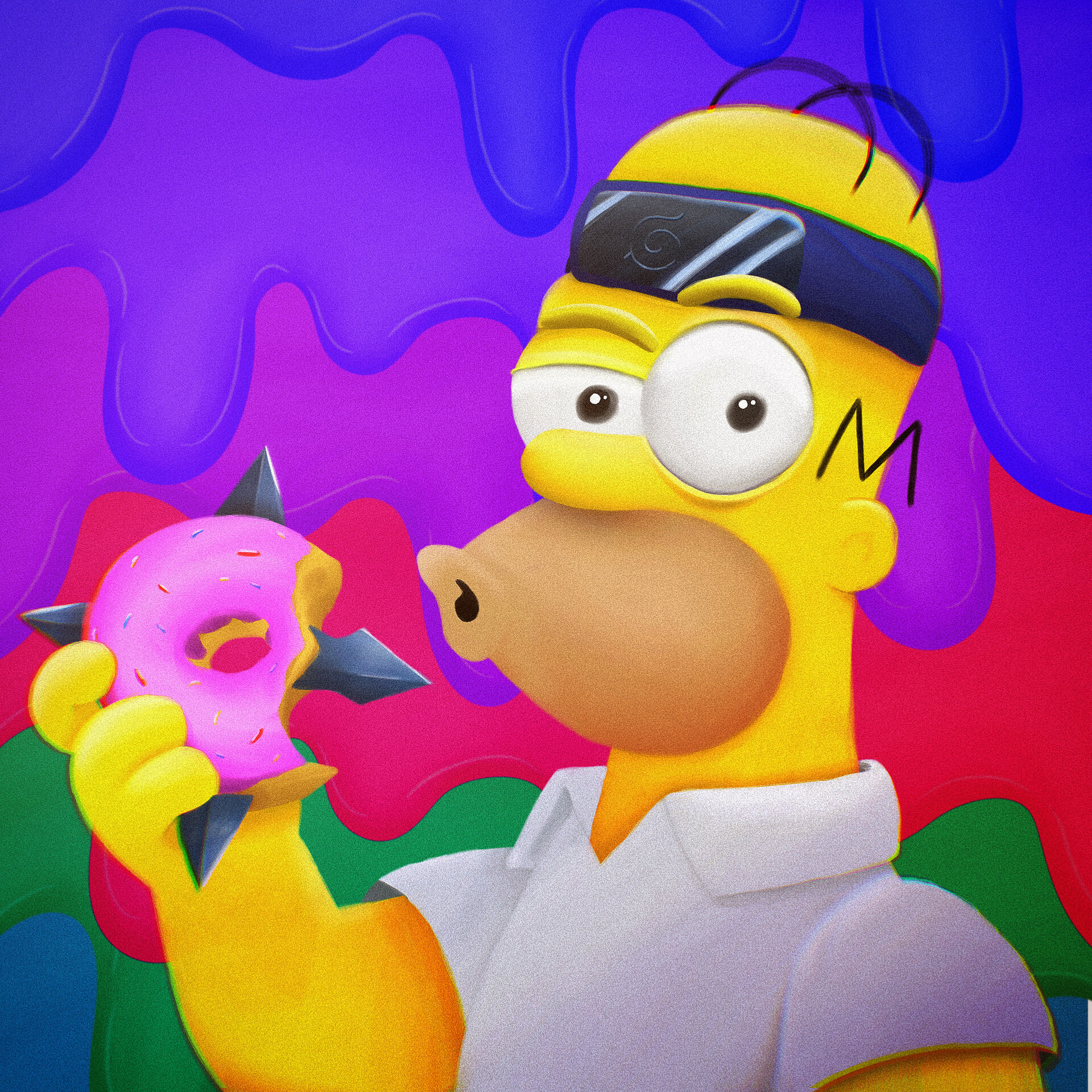 ArtStation - Homer but it is naruto univers