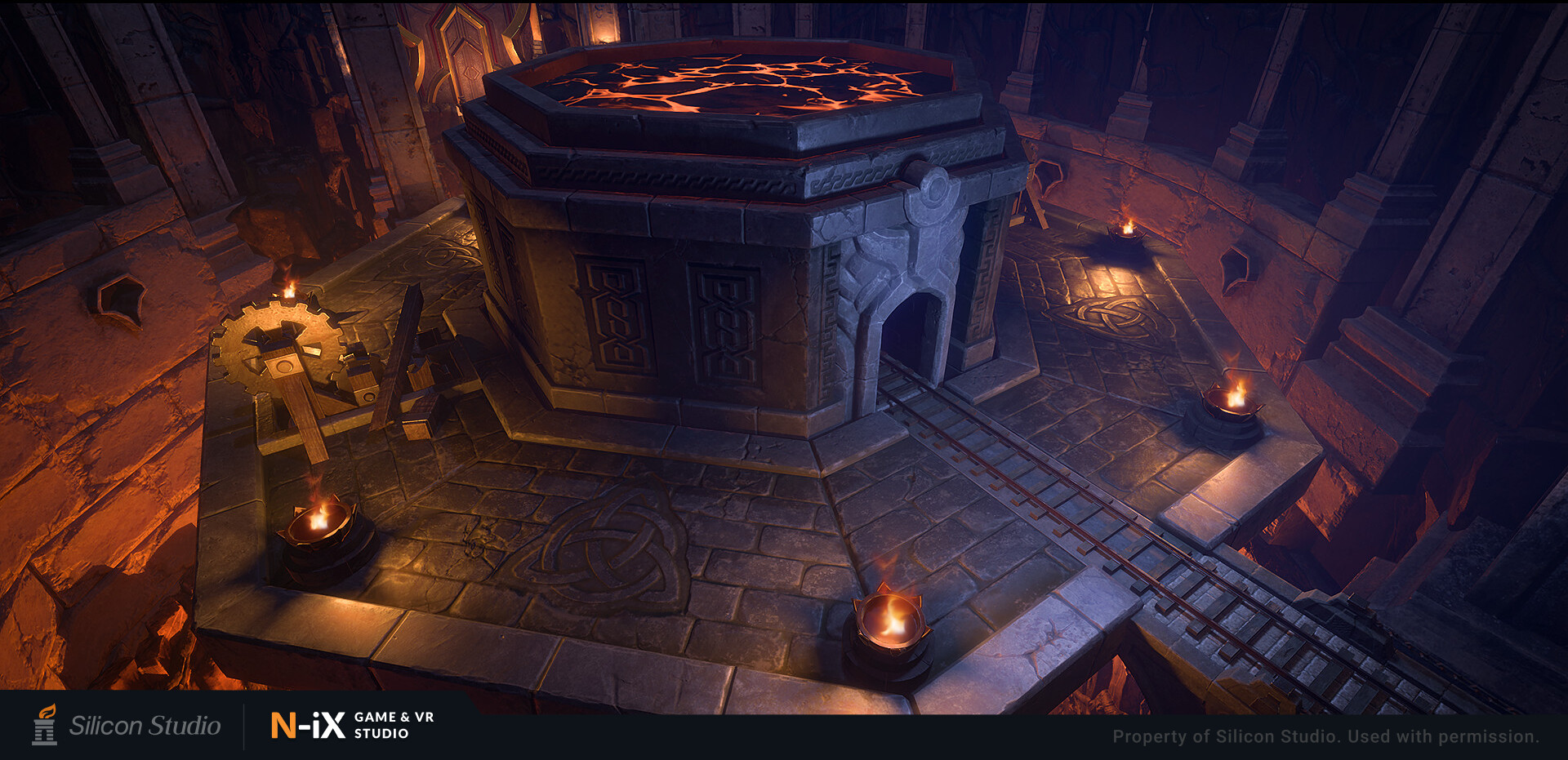 N-iX Game & VR Studio - Central Arena & Cave Details