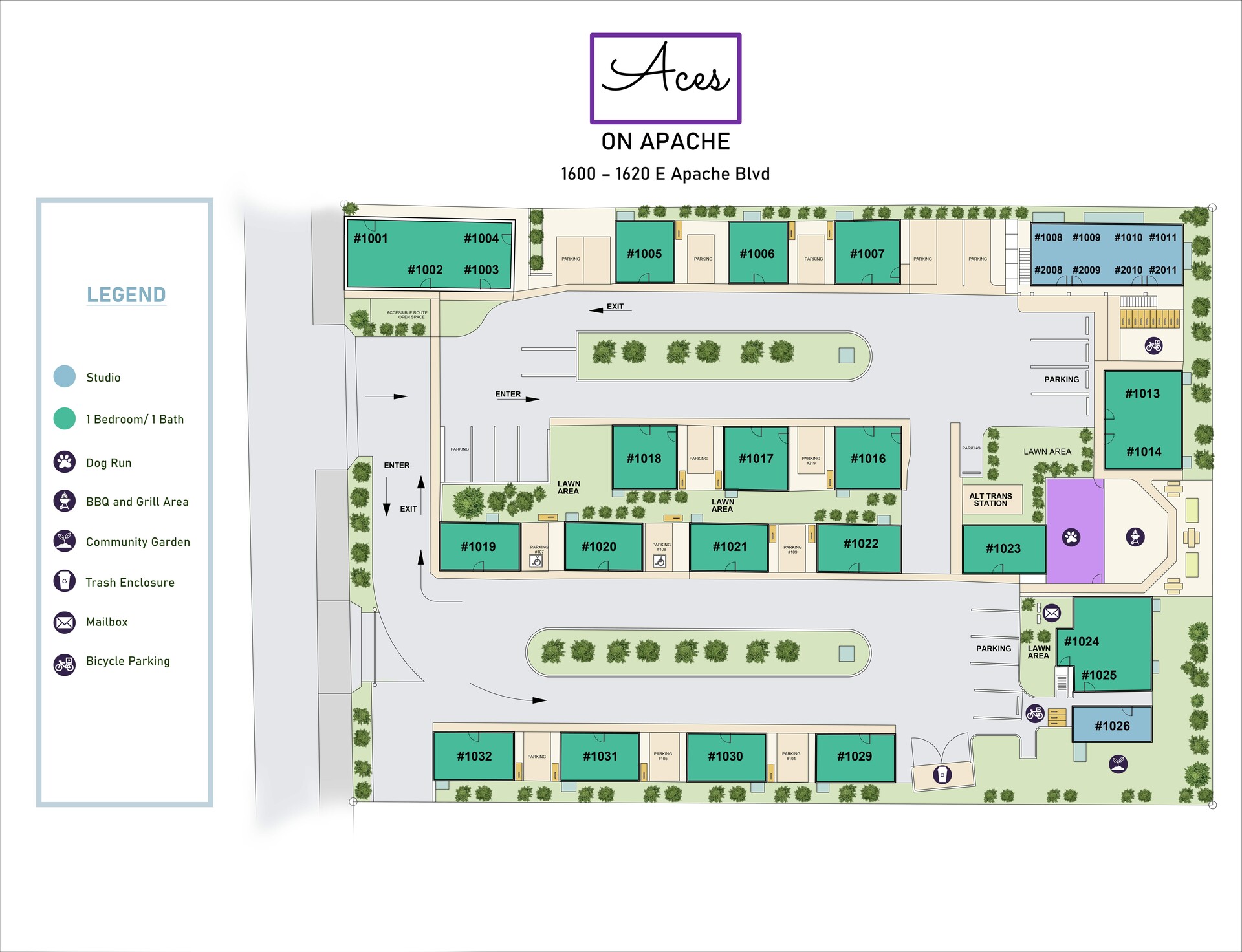 ArtStation - 2D Site Map Plans for Apartment Building Properties