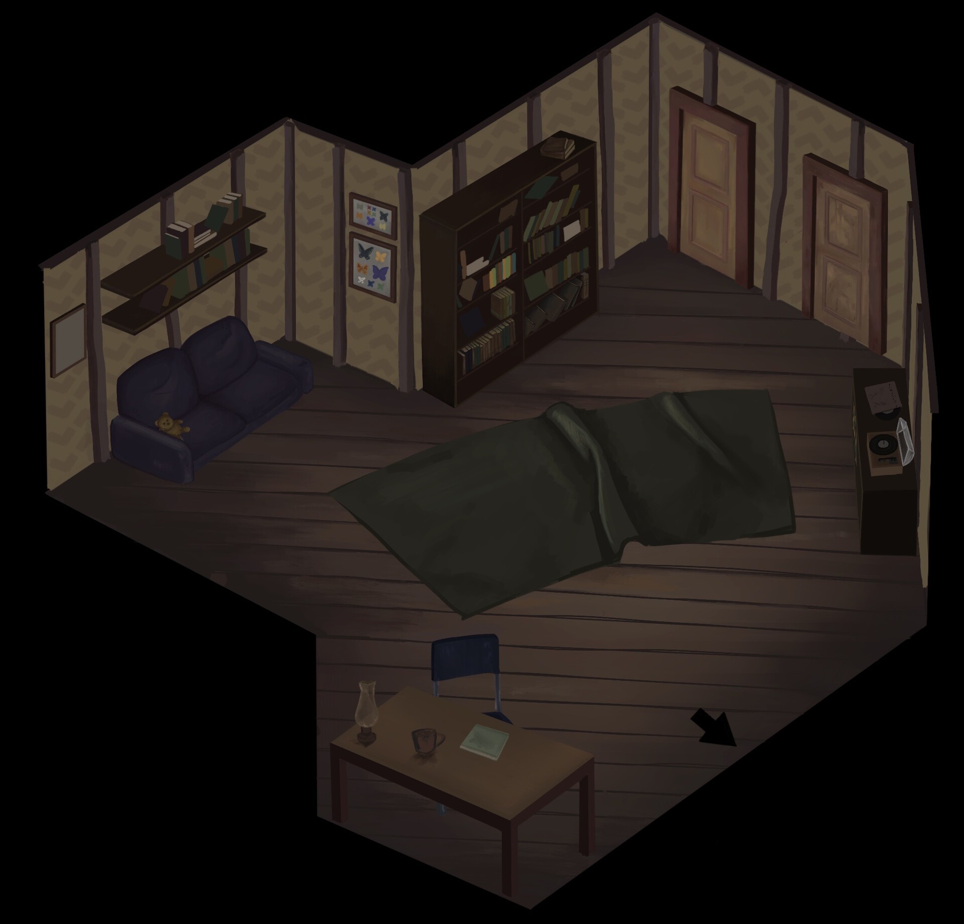 ArtStation - Gloomy Room Level Concept