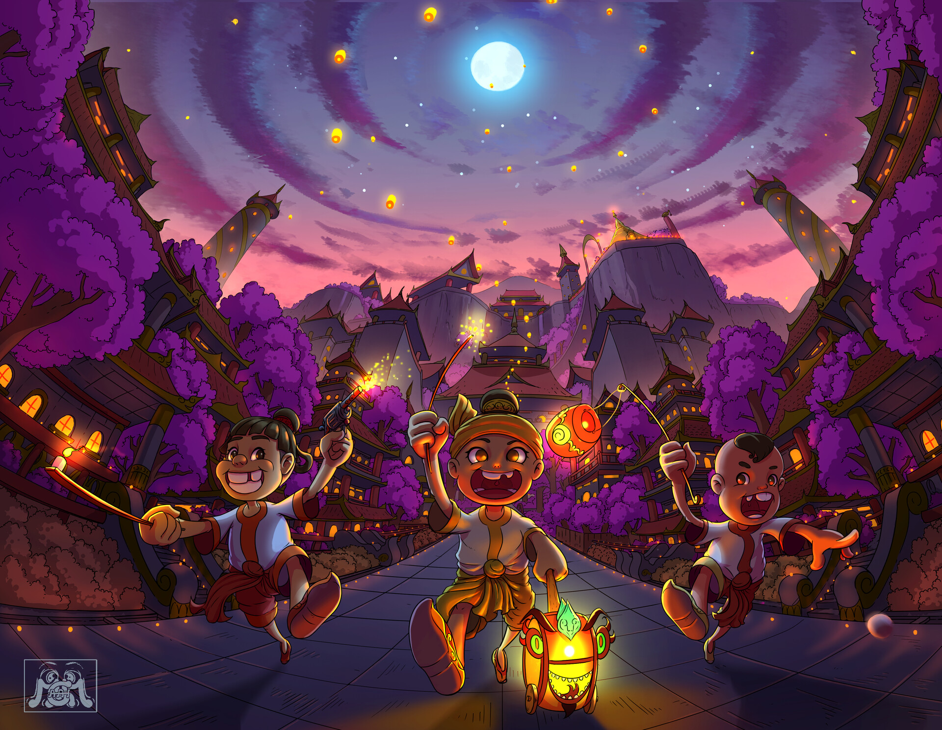 ArtStation - Thadingyut ( myanmar culture)