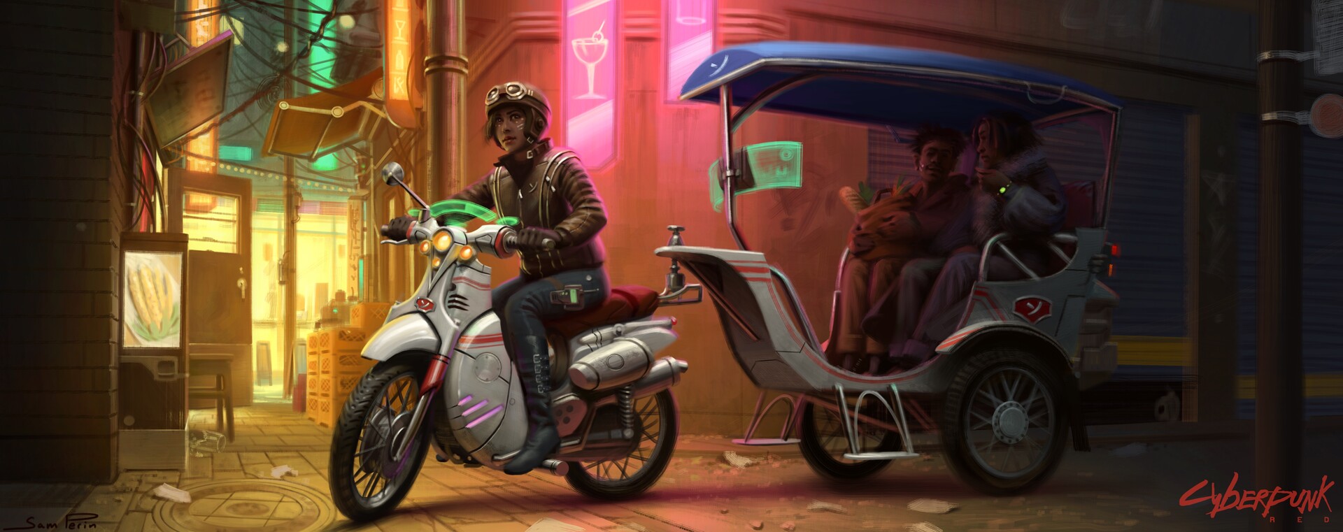 Sam Perin - Cyberpunk Red: Black Chrome - Nightcity Rickshaw