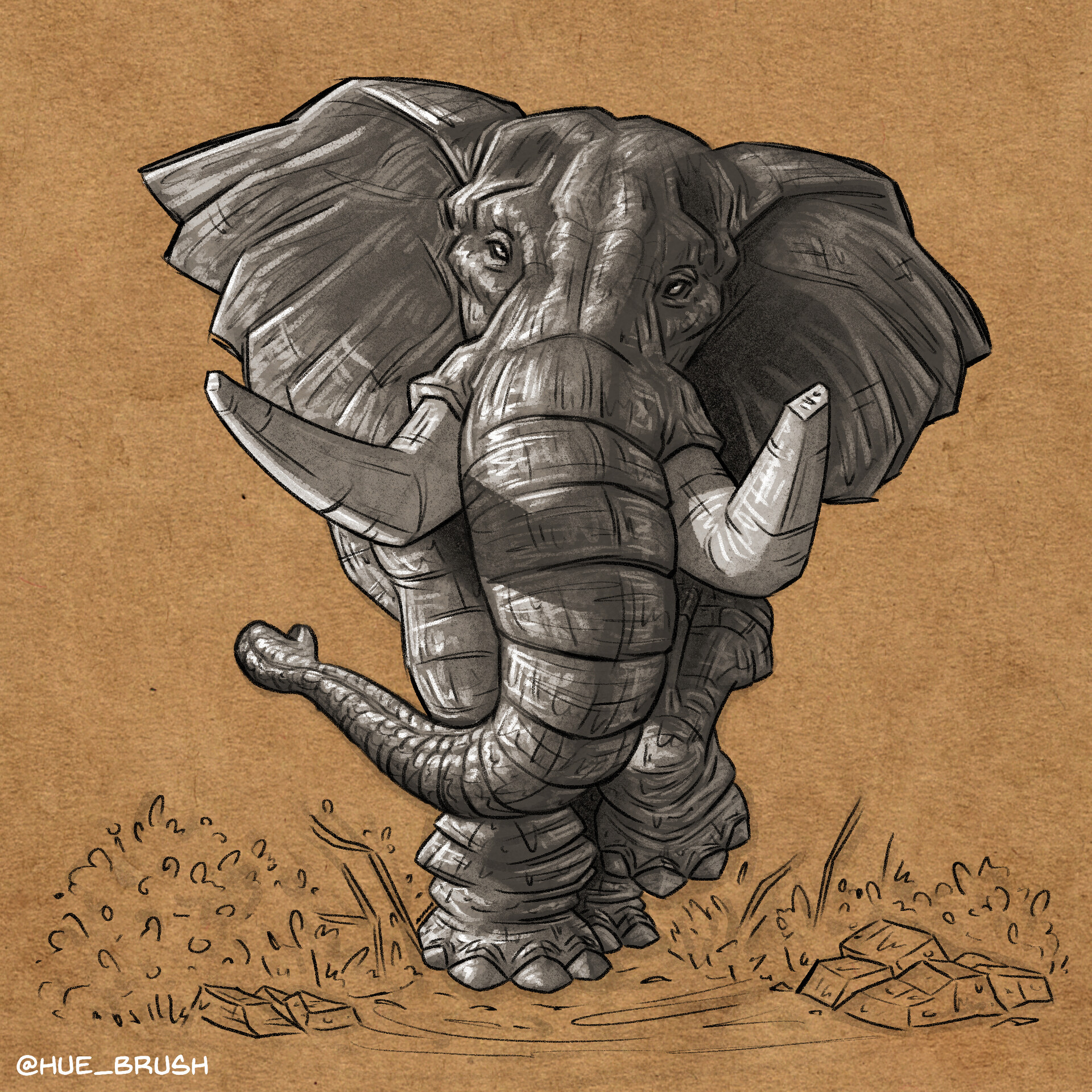 ArtStation - Elephant sketch