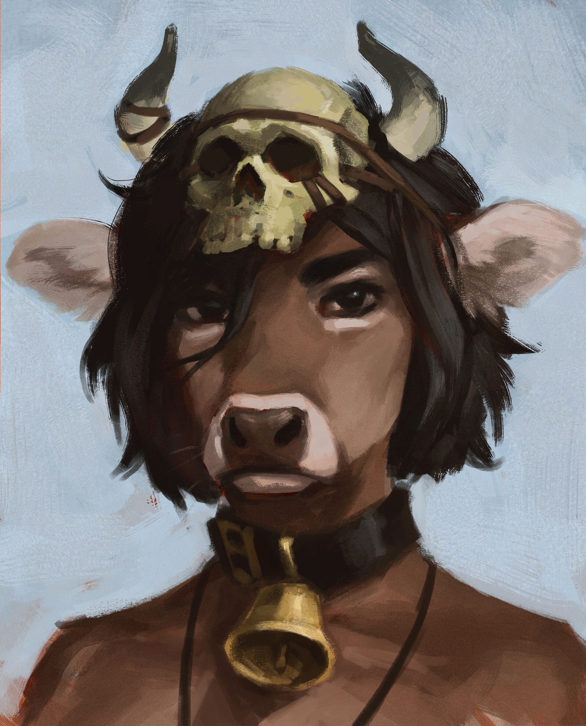 ArtStation - "skull cow isn't real it can't hurt you" skull cow: