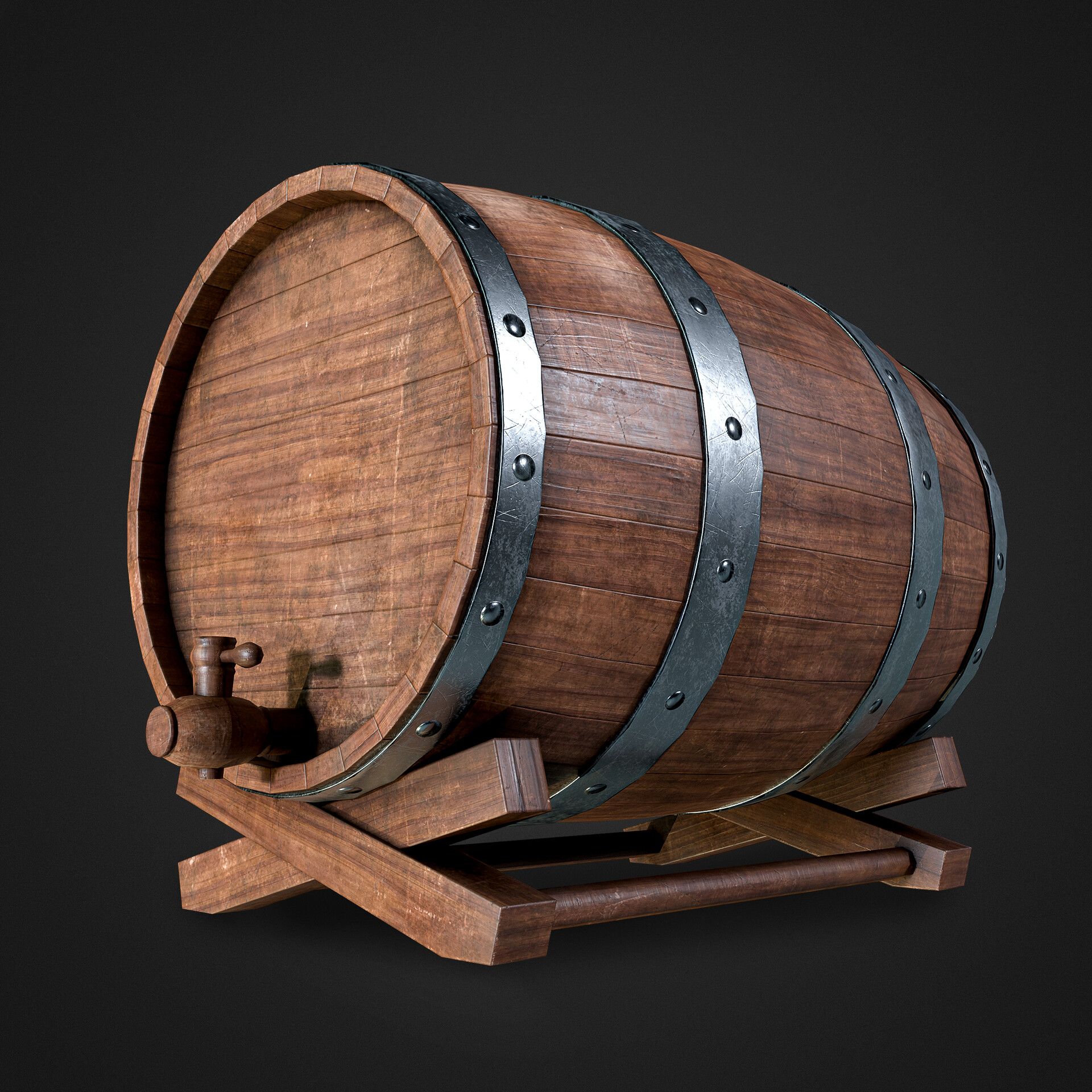 ArtStation - Game ready, Beer,Wine Barrel
