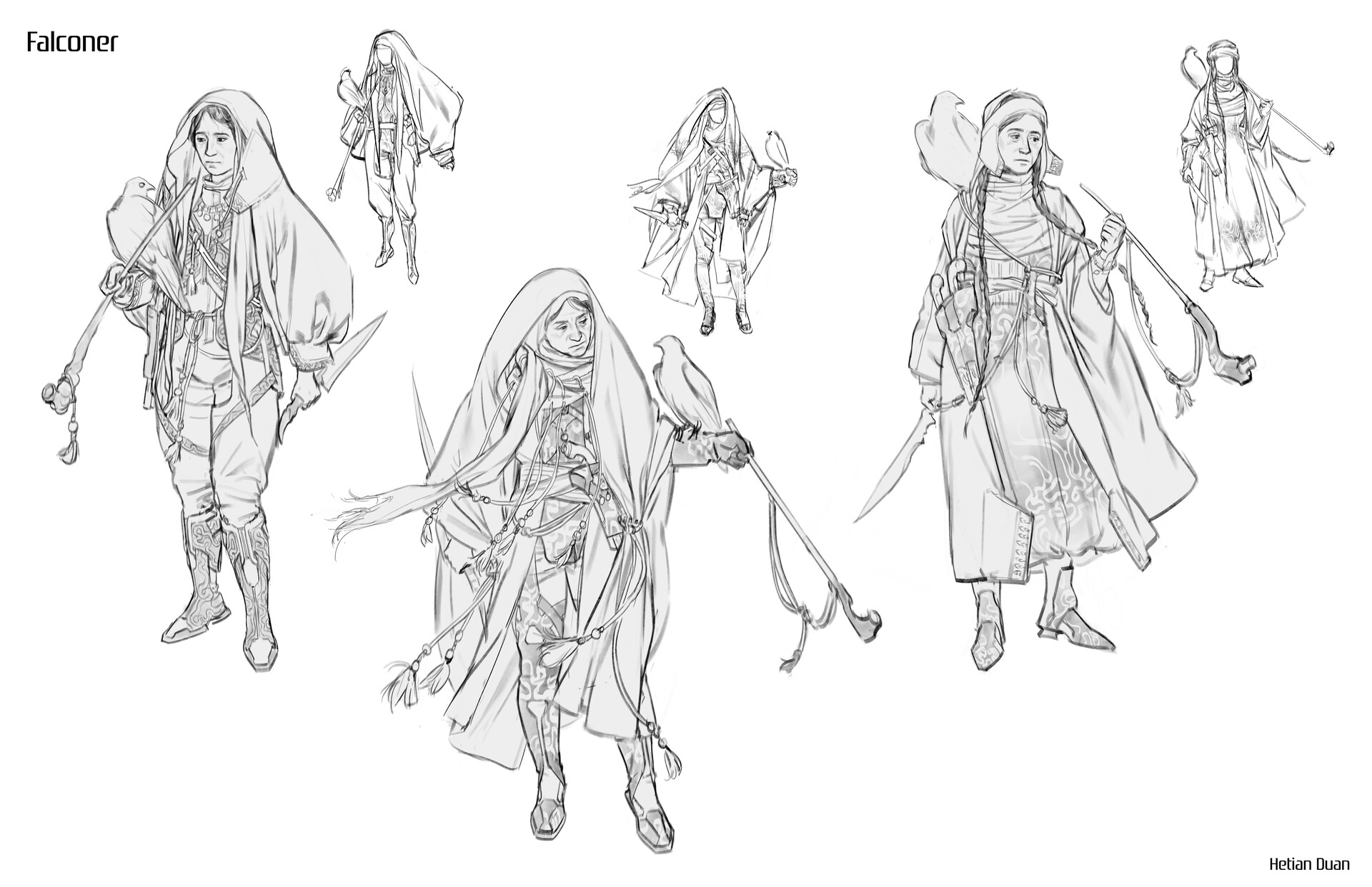 ArtStation - Misc character process sketches