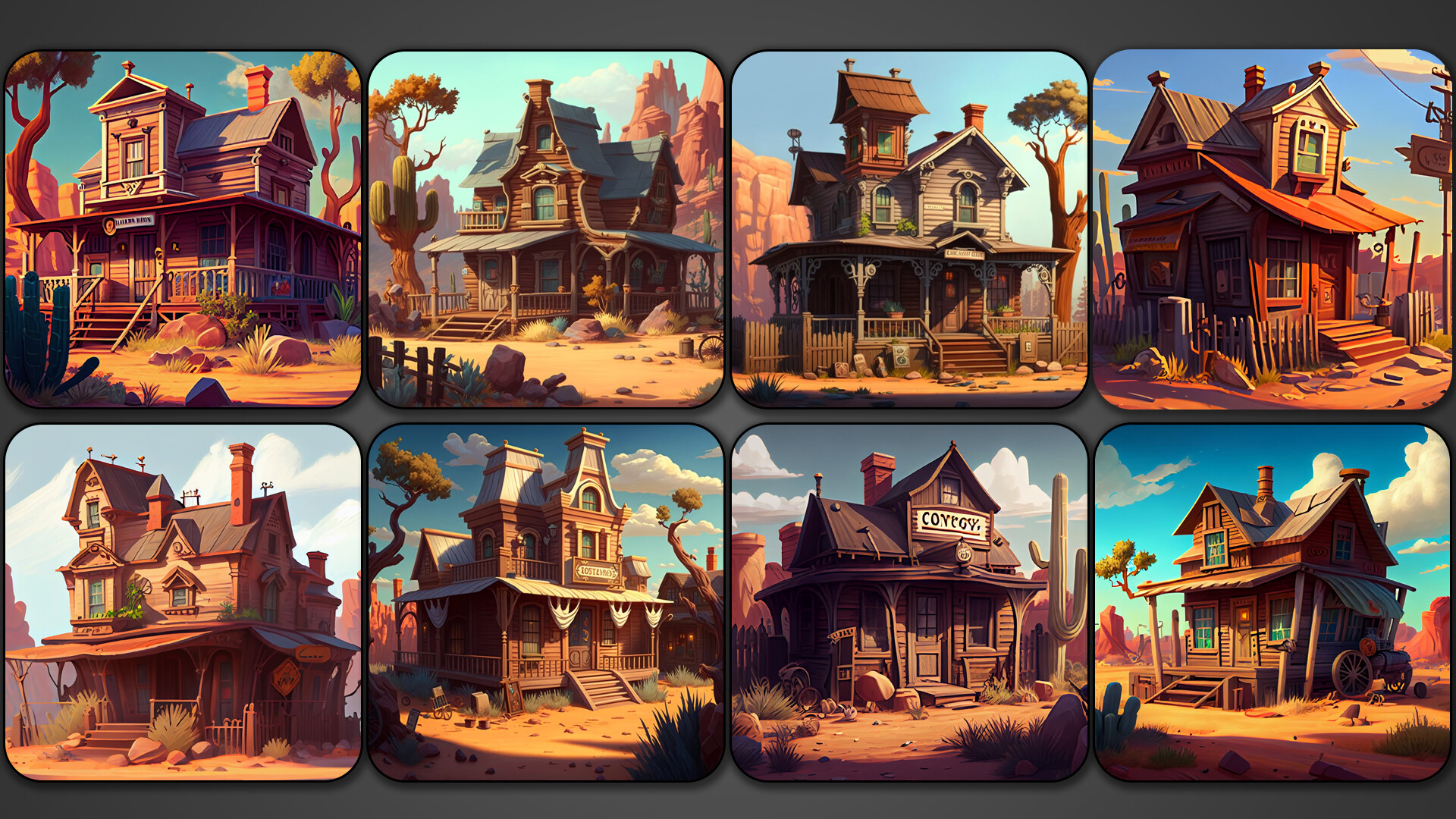 ConceptWithMe - 200 Western Houses Reference Pack Vol.01