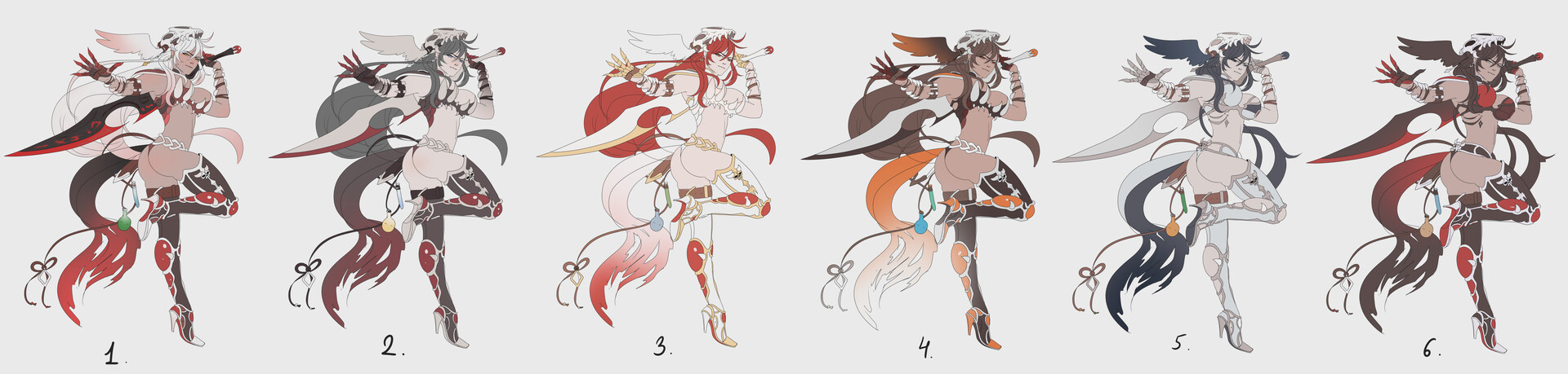 ArtStation - Concept of lady Hunter_Color list