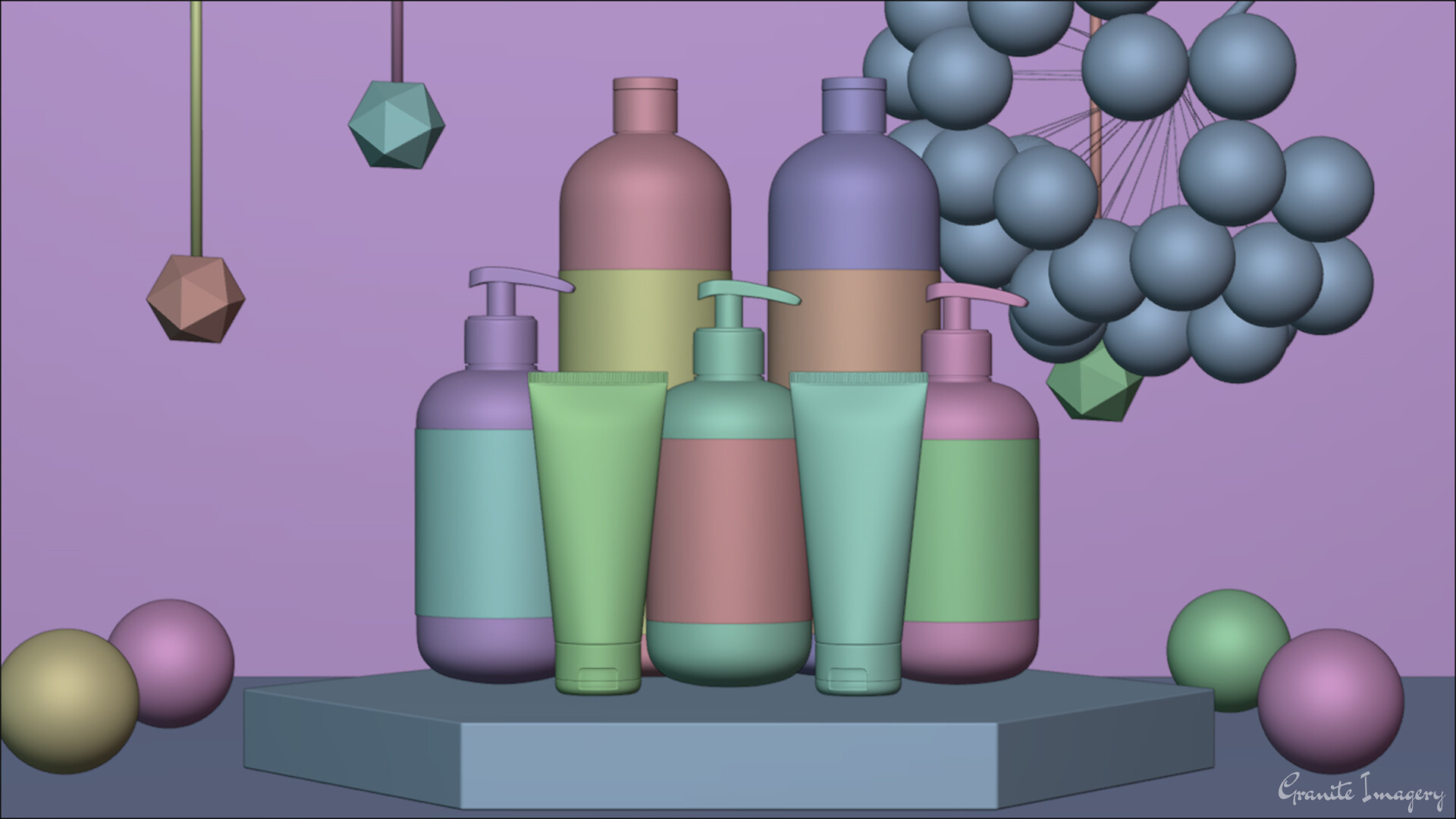 Granite Imagery - 3D Cosmetic Products Visualization | Cycles | Granite ...