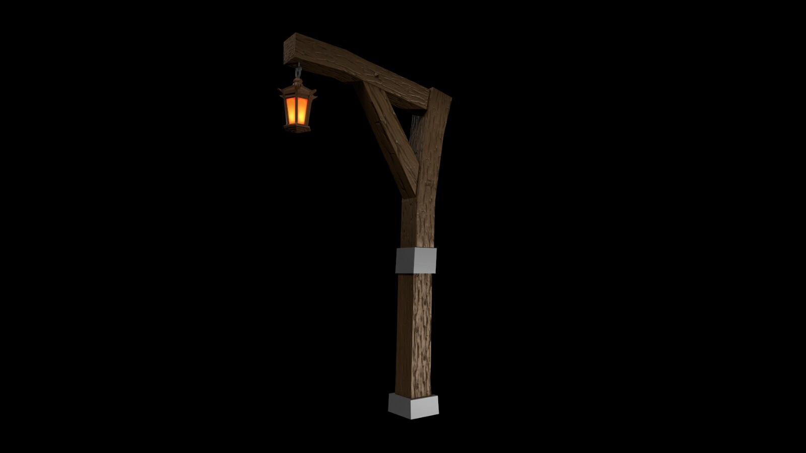 ArtStation - Stylized lantern post