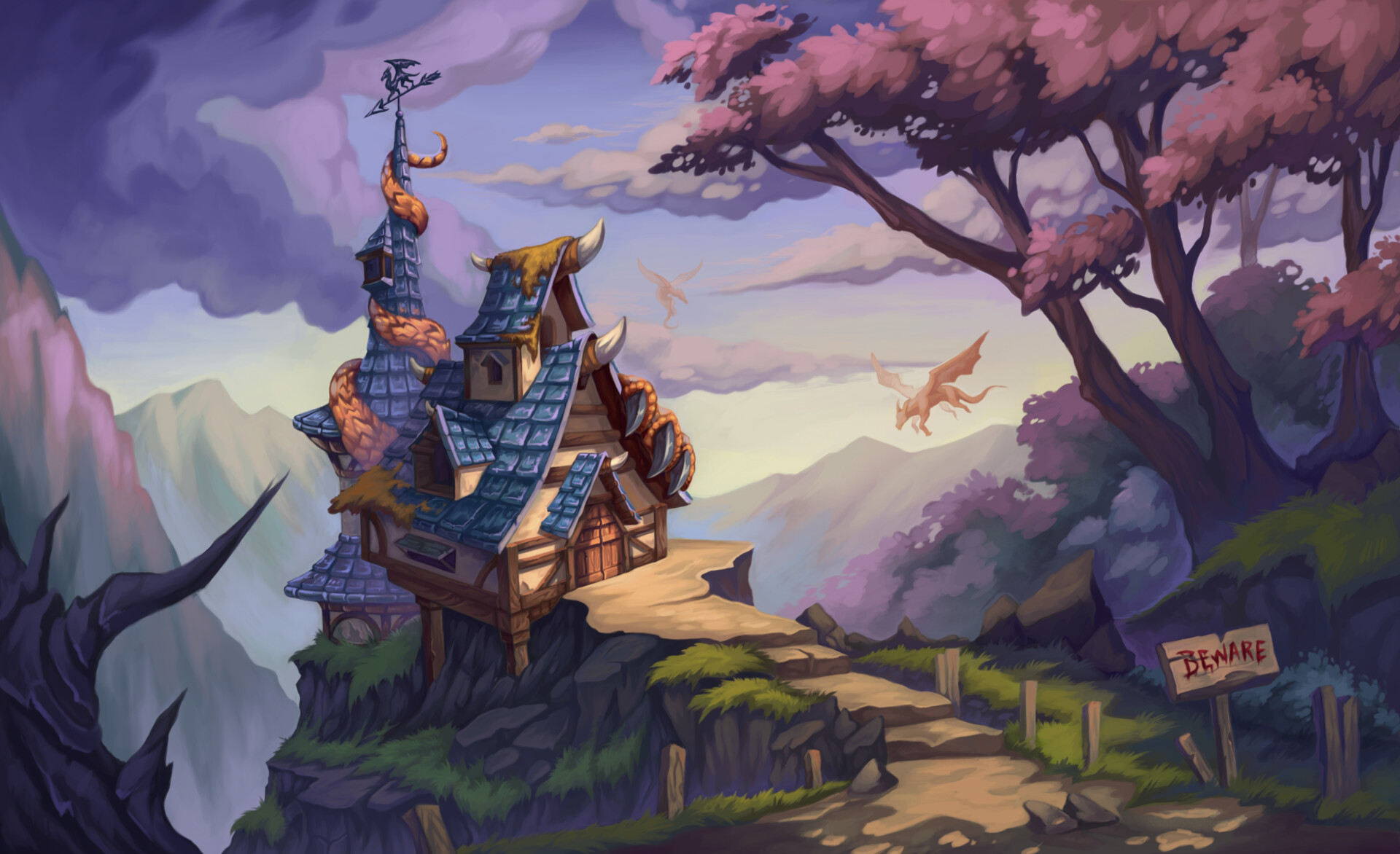 ArtStation - Dragon hunter house
