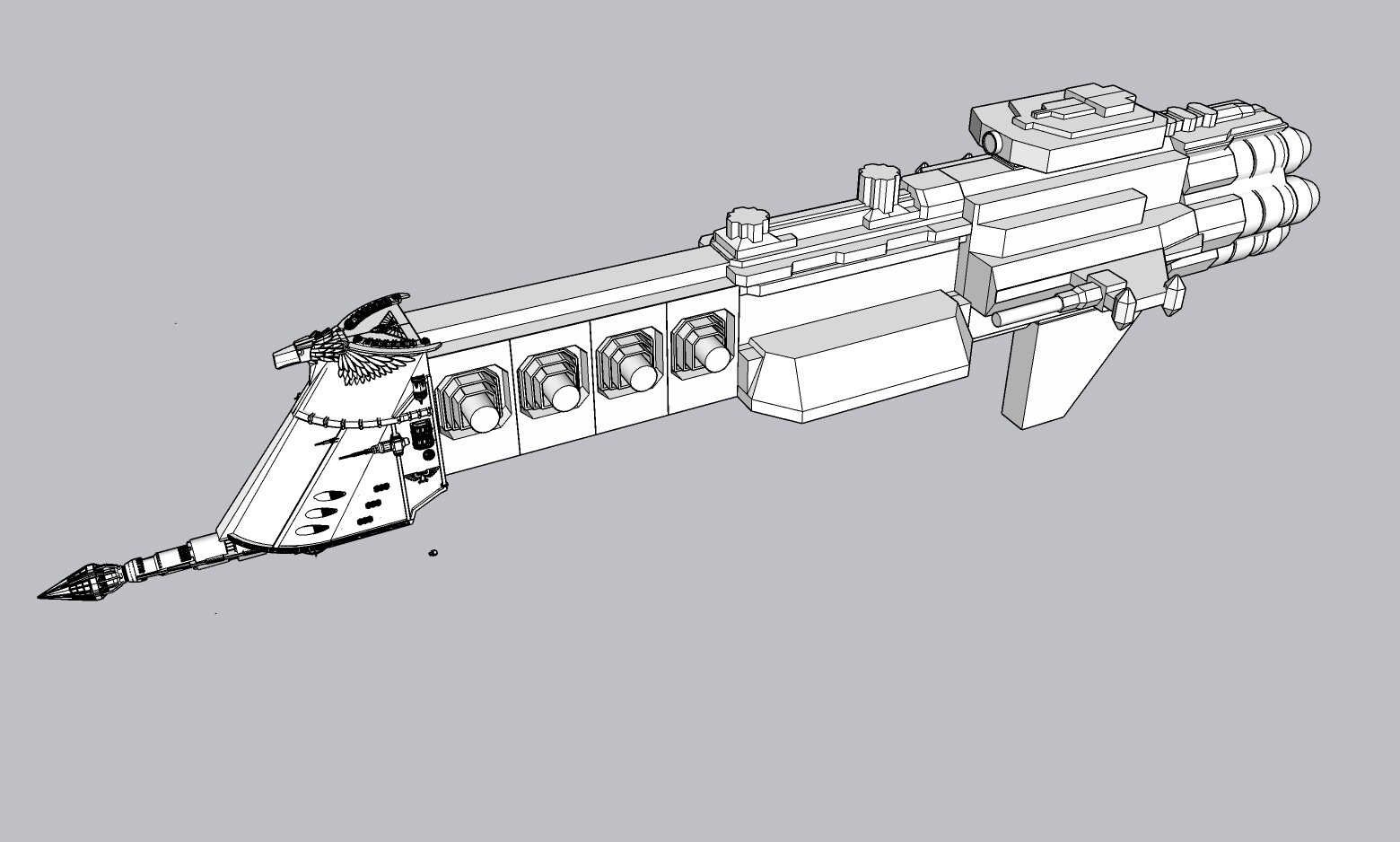 ArtStation - Warhammer 40k Armageddon class battlecruiser
