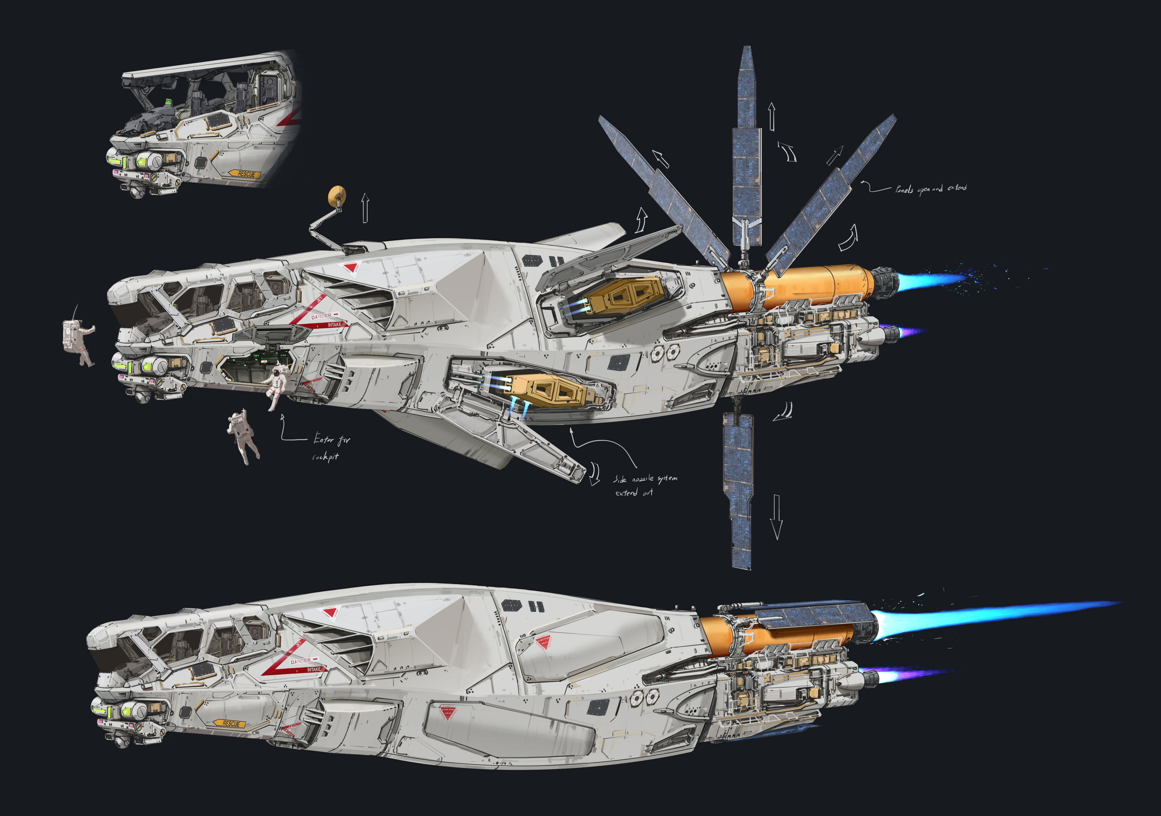 "Lizard" SPACE SHIP by Longque Chen : r/ImaginaryStarships