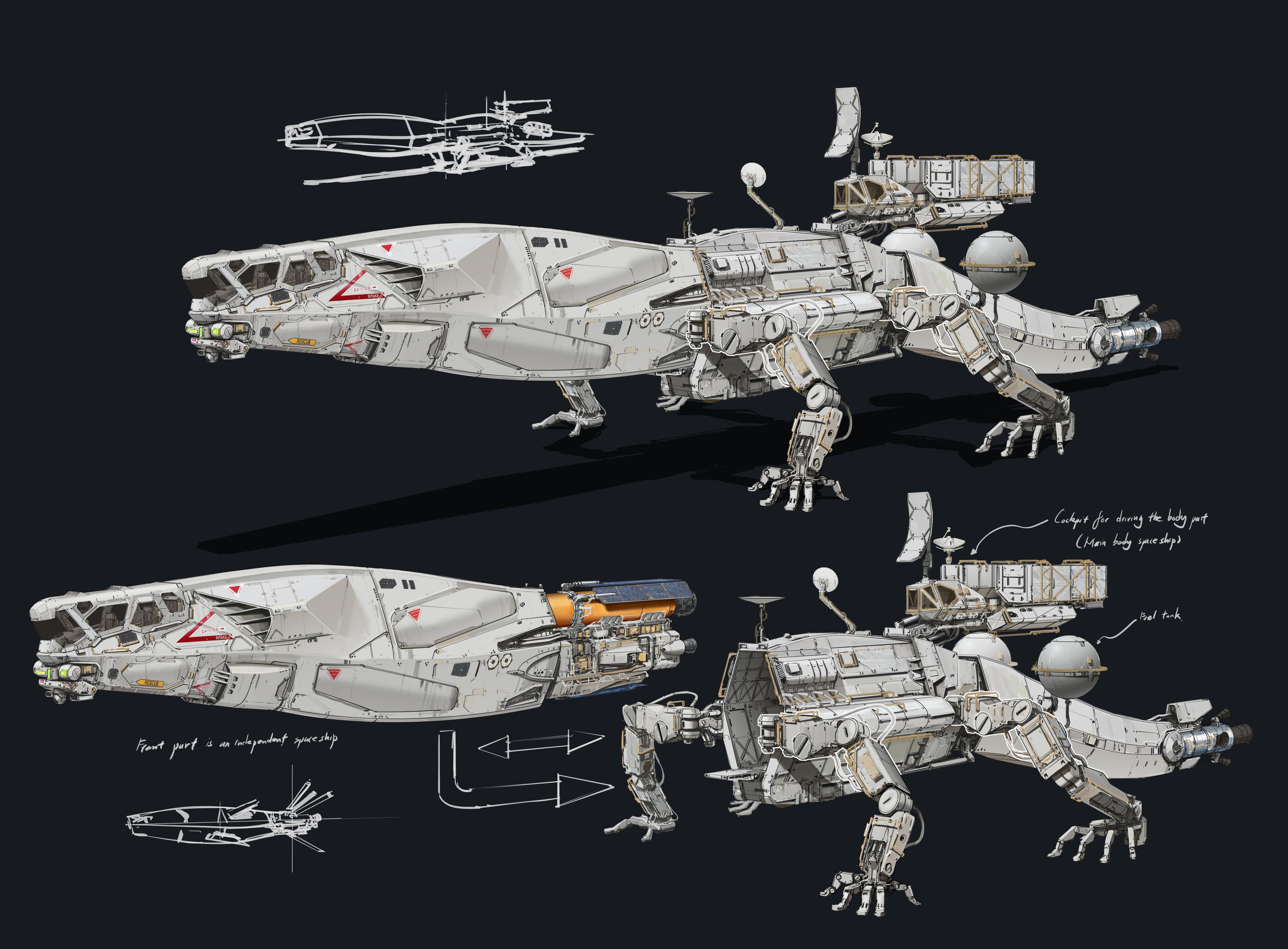 Longque Chen - "Lizard" SPACE SHIP