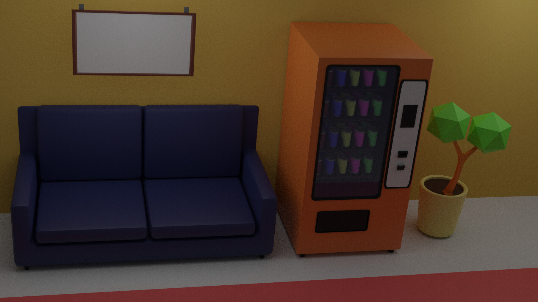 ArtStation - low poly vending machine