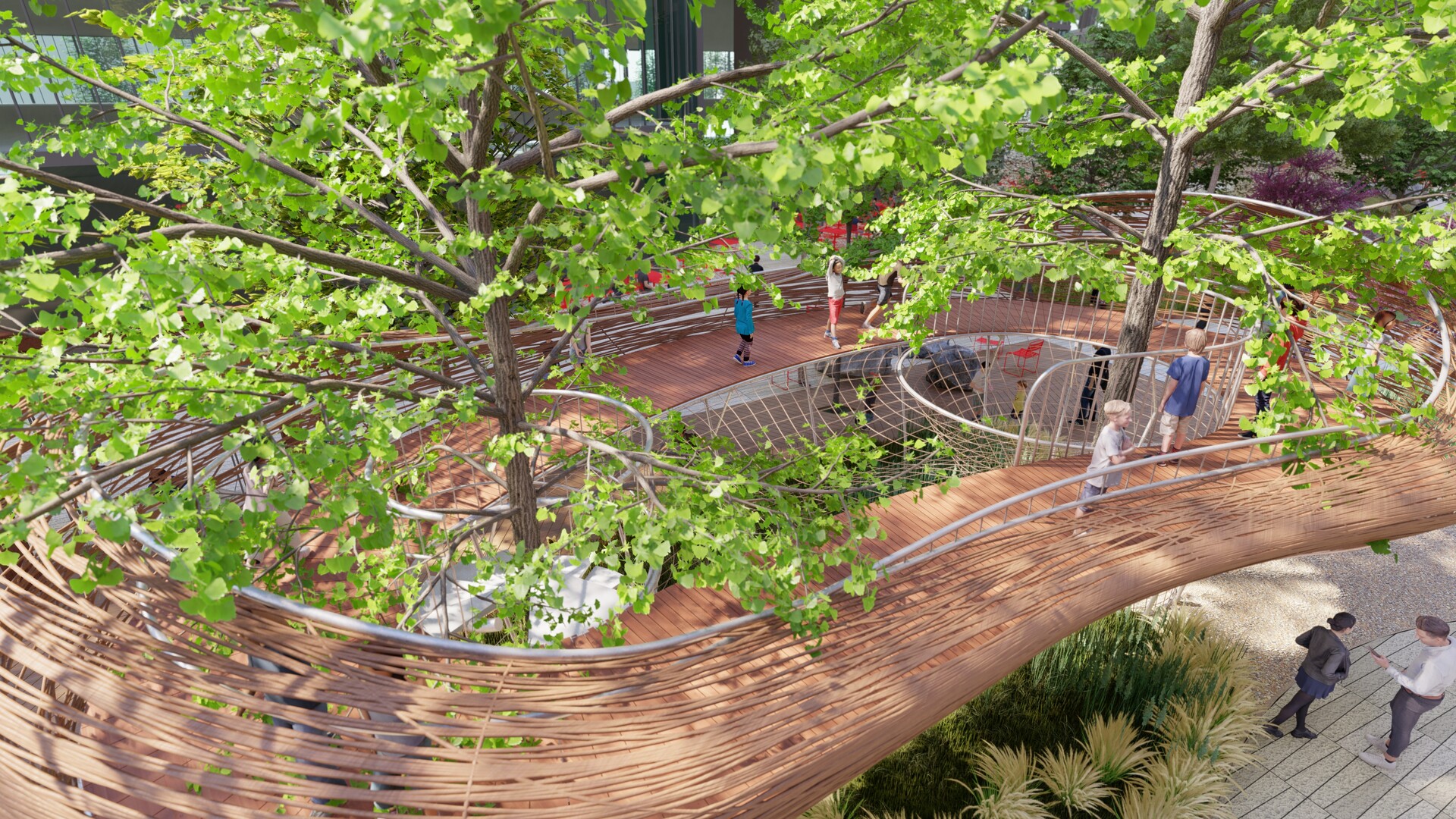 ArtStation - Canopy walk in an urban development