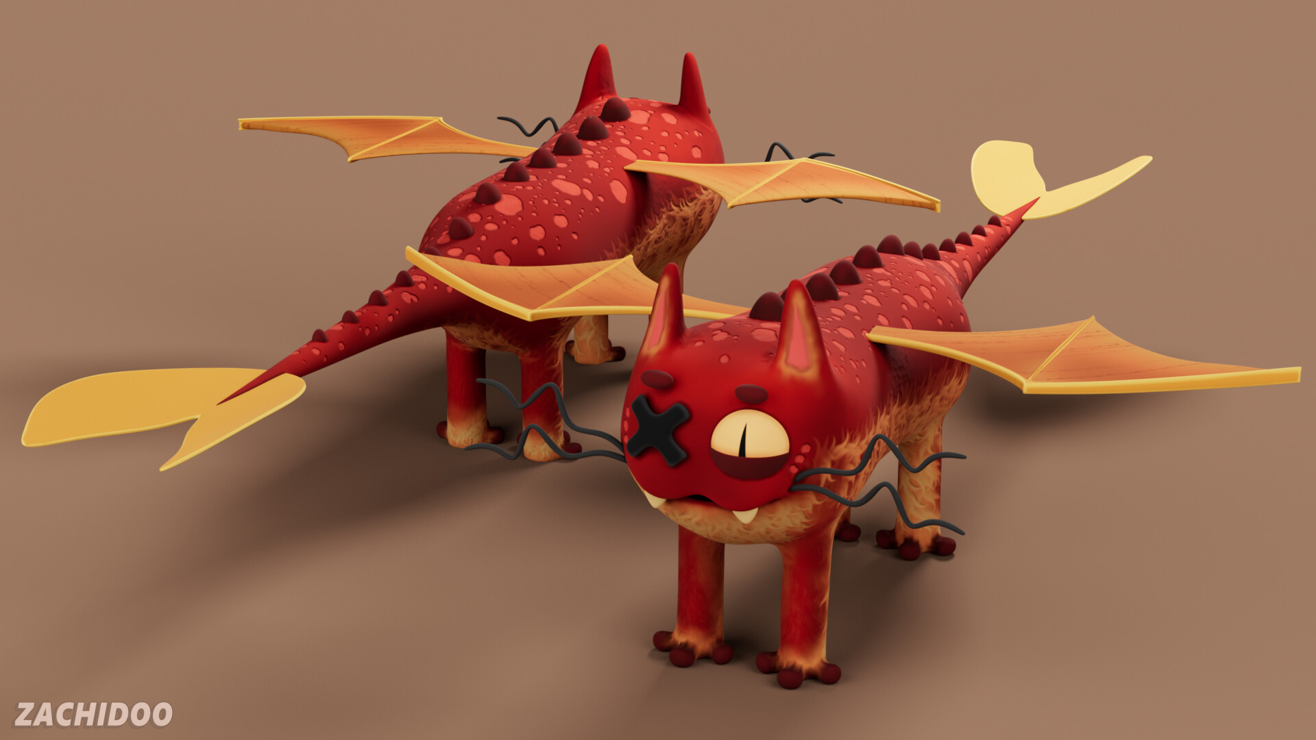 ArtStation - Scraggy the Dragonic Cat