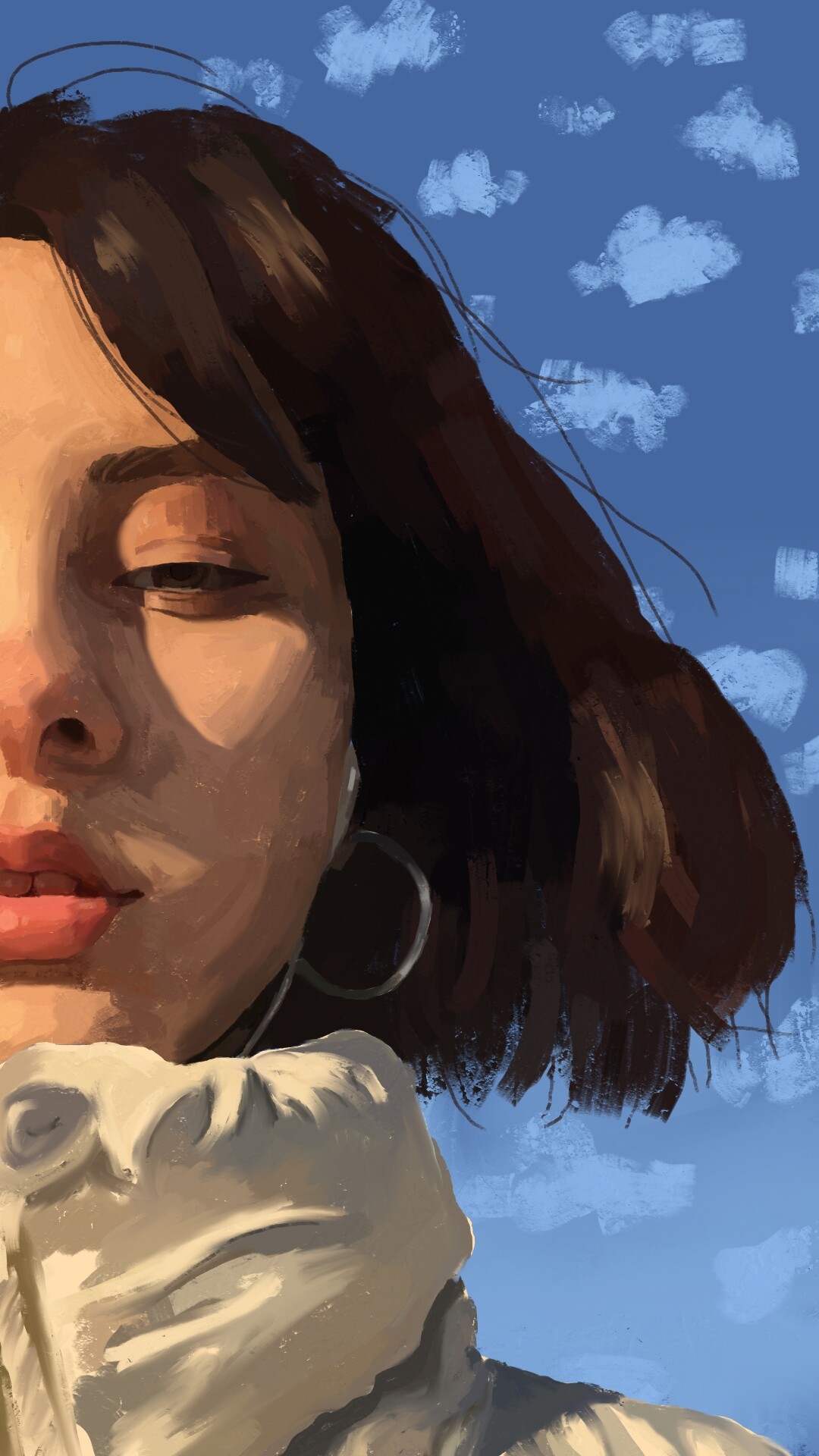 ArtStation - Digital drawing of girl outside