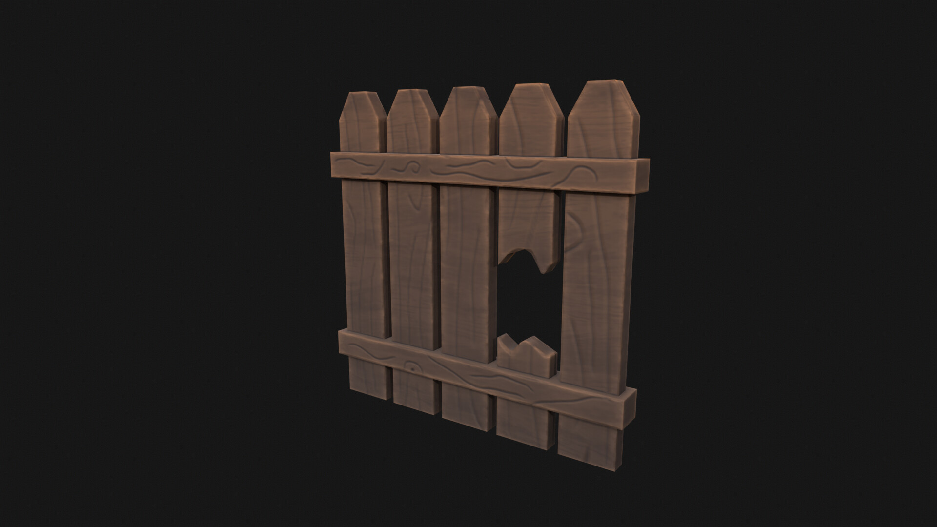 ArtStation - Stylized fence