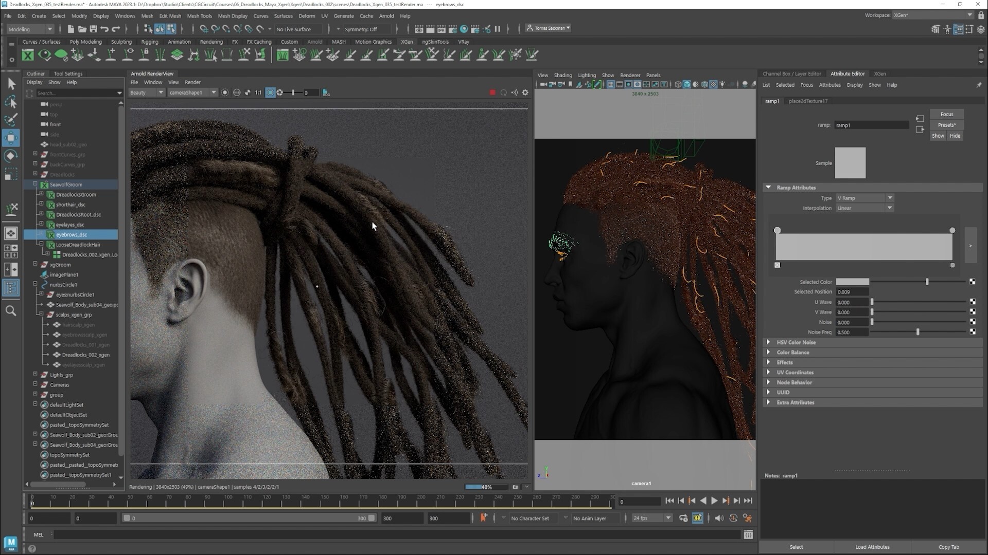Tomas Sackmann - Realistic Dreadlocks in Xgen / Character Grooming Course