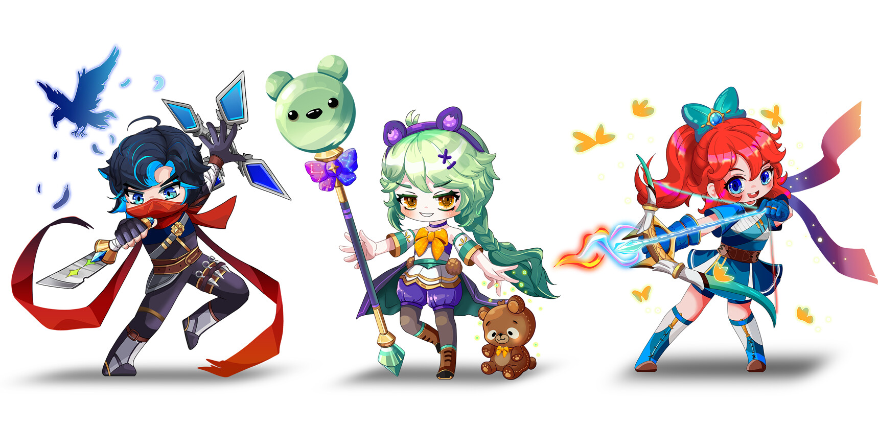 ArtStation - SD Character_Rogue, Wizard, Archery