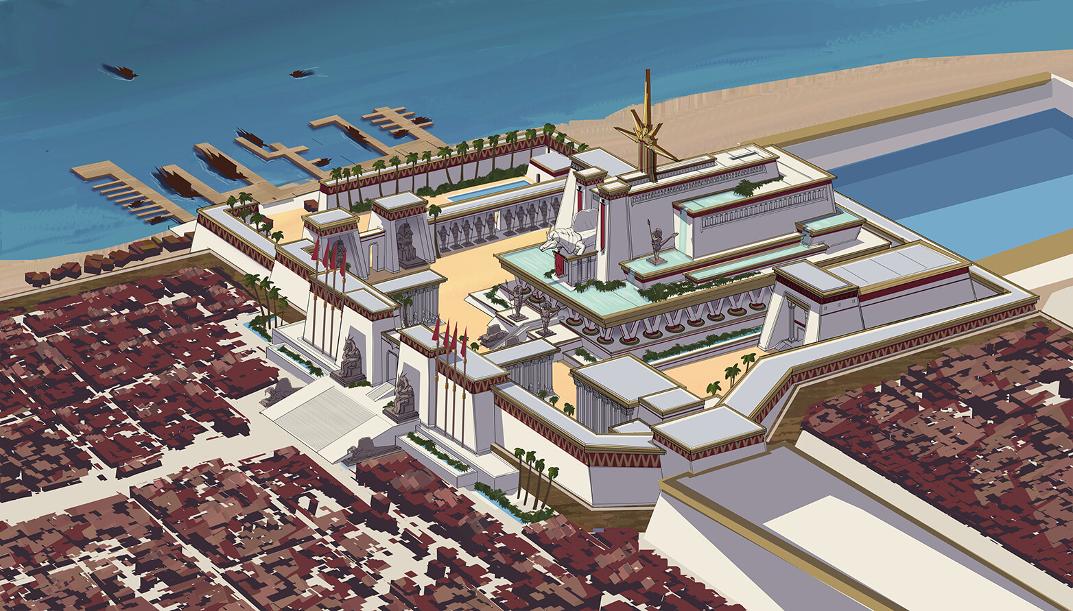 ArtStation - Sailback Kingdom City Overview