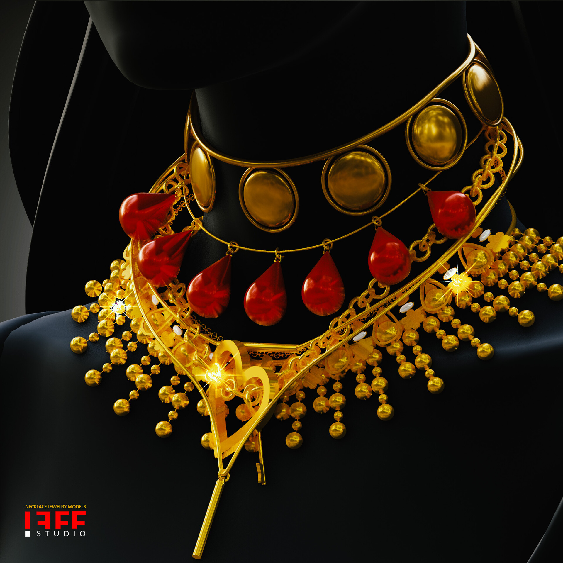 ArtStation - 50+ NECKLACE JEWELRY MODELS