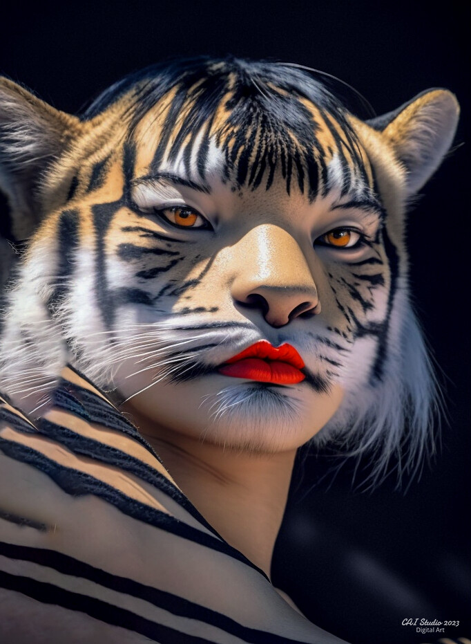ArtStation - Tiger girl