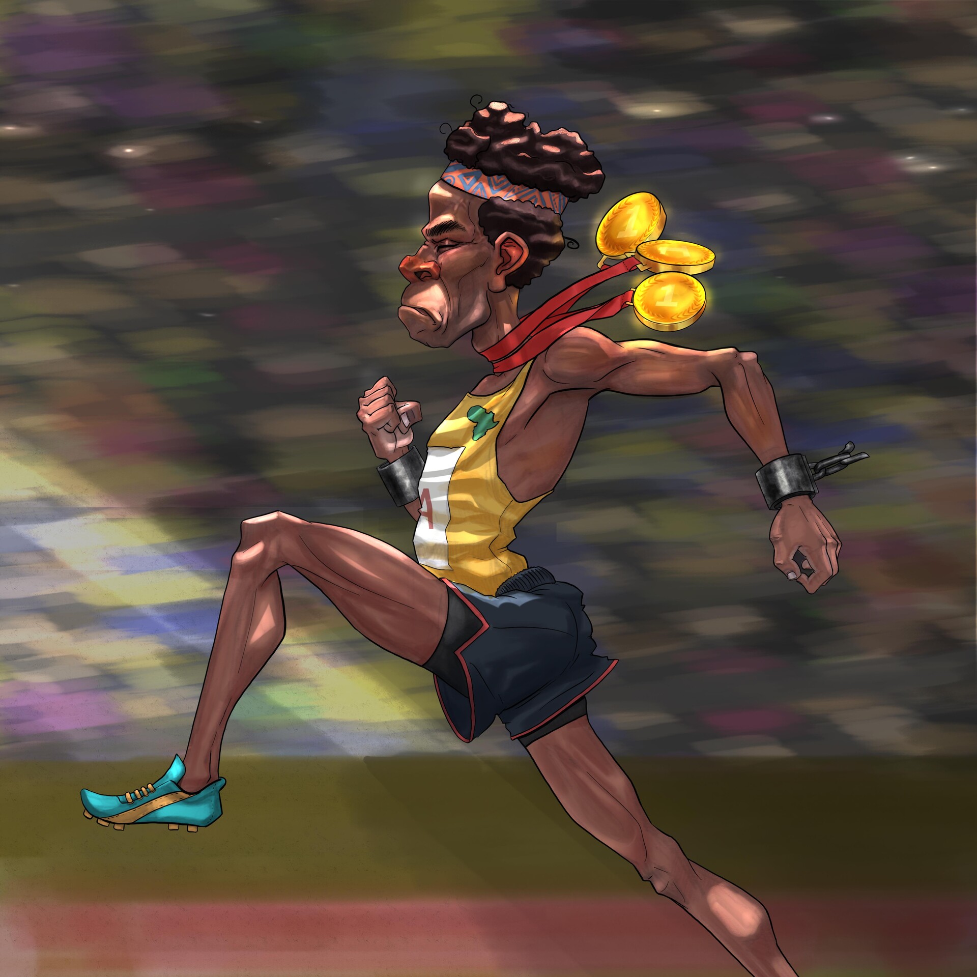ArtStation - African Olympic runner.