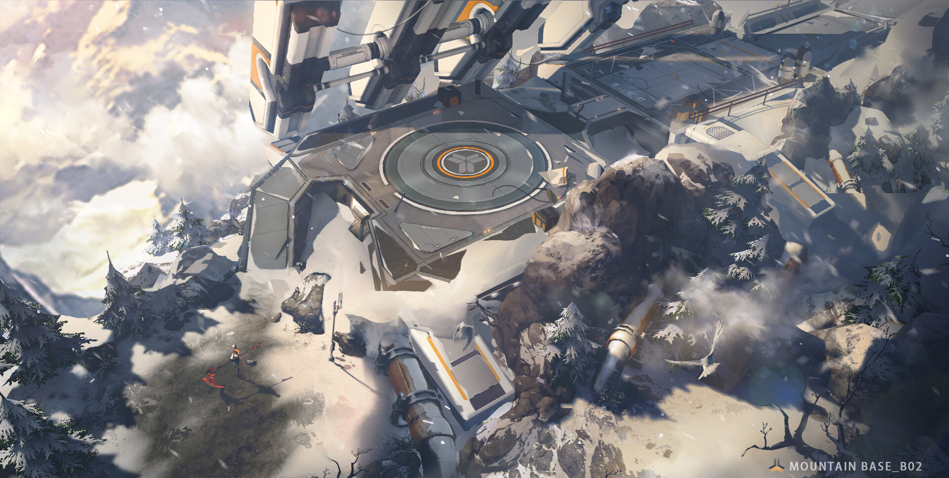 ArtStation - Snowy Mountain Base