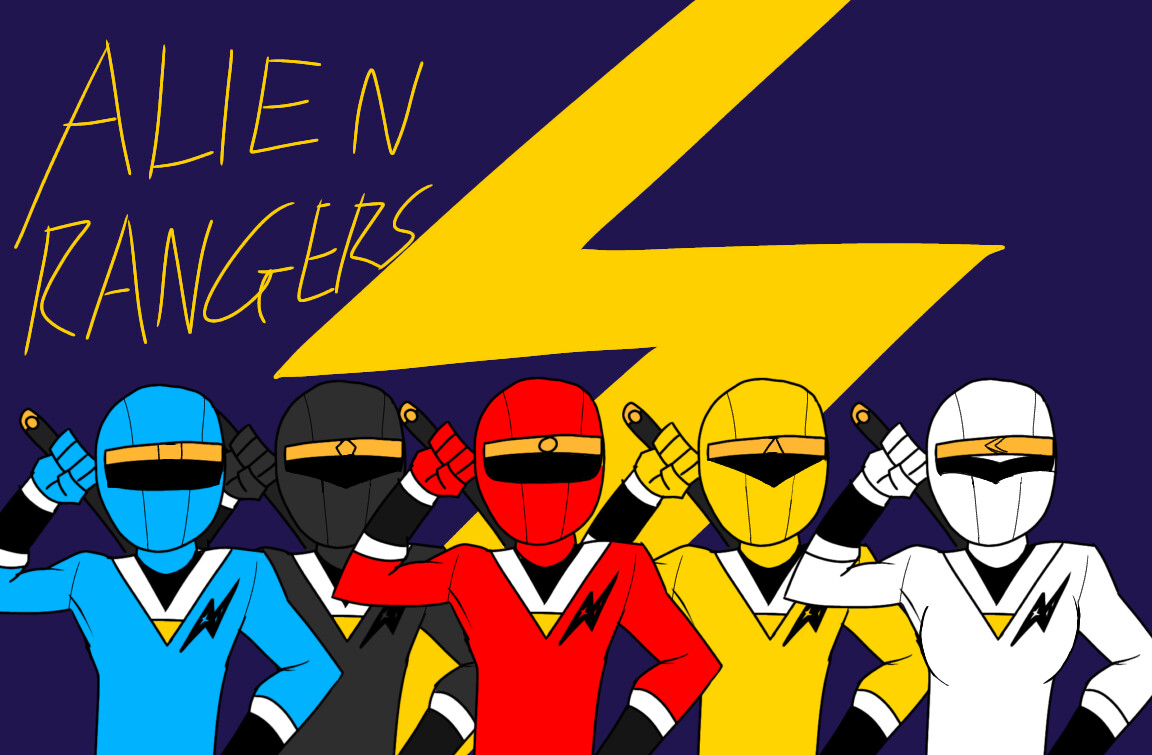 ArtStation - Mighty Marchin' Power Rangers Day 2 - Alien Rangers