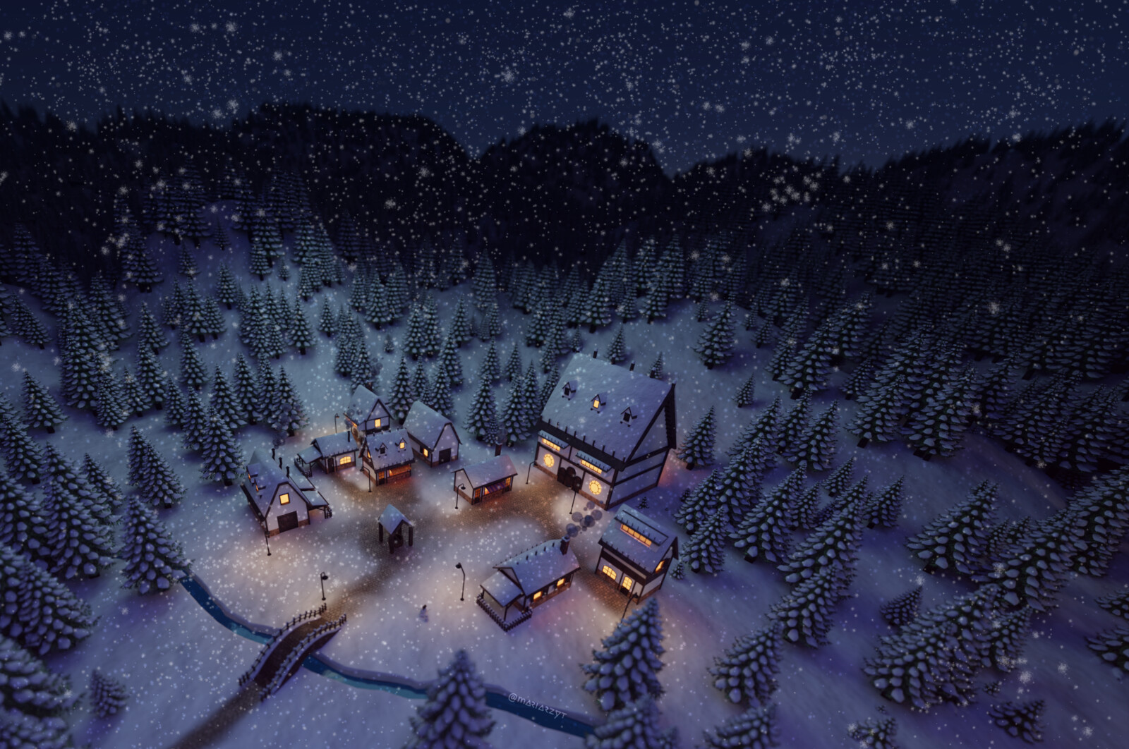 MASHA - Low Poly Winter Wonderland