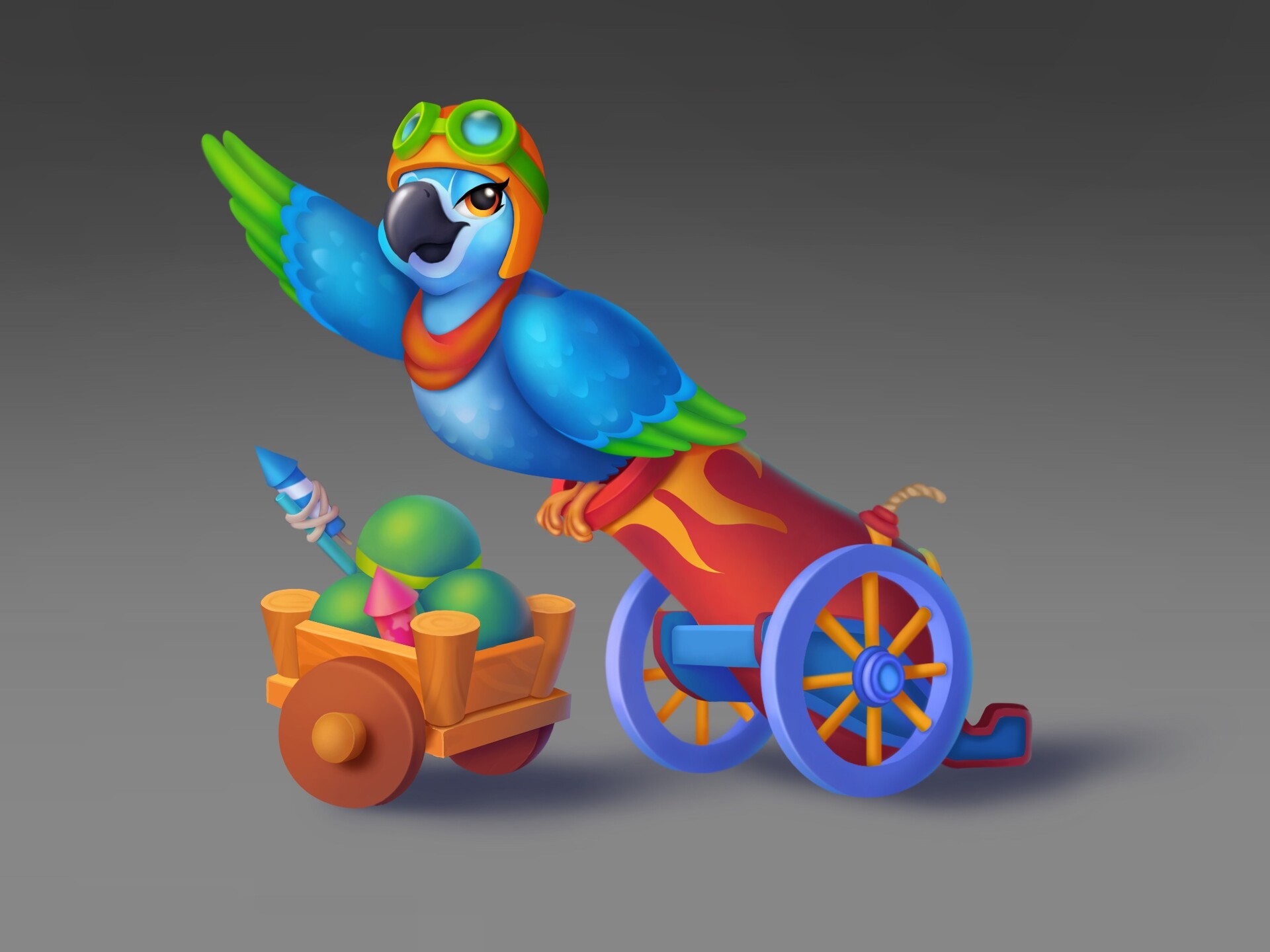 ArtStation - Jet parrot pilot
