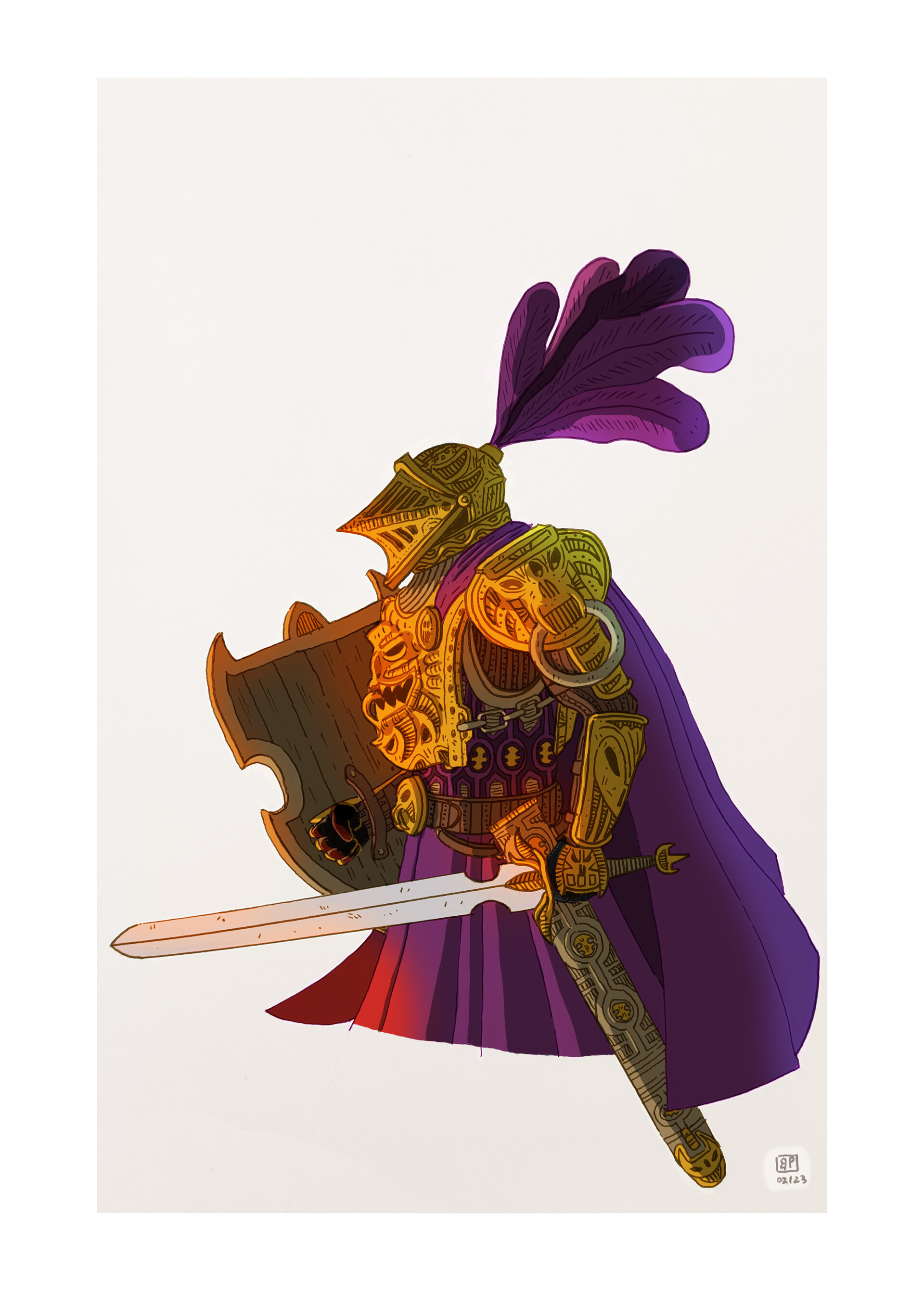 ArtStation - Devil Golden Knight